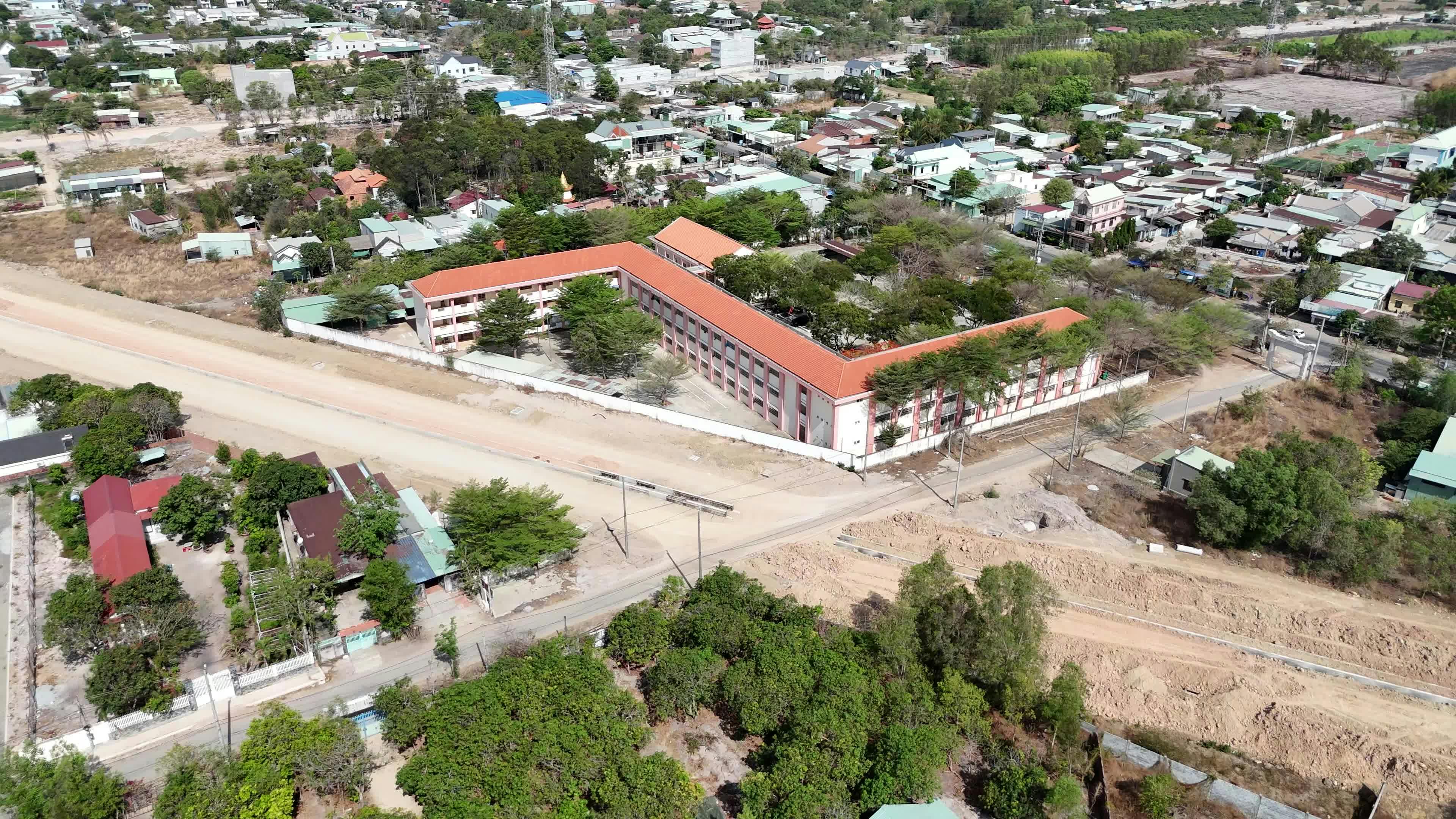 Aerial View of Urban Infrastructure in Vietnam Free Stock Video Footage ...