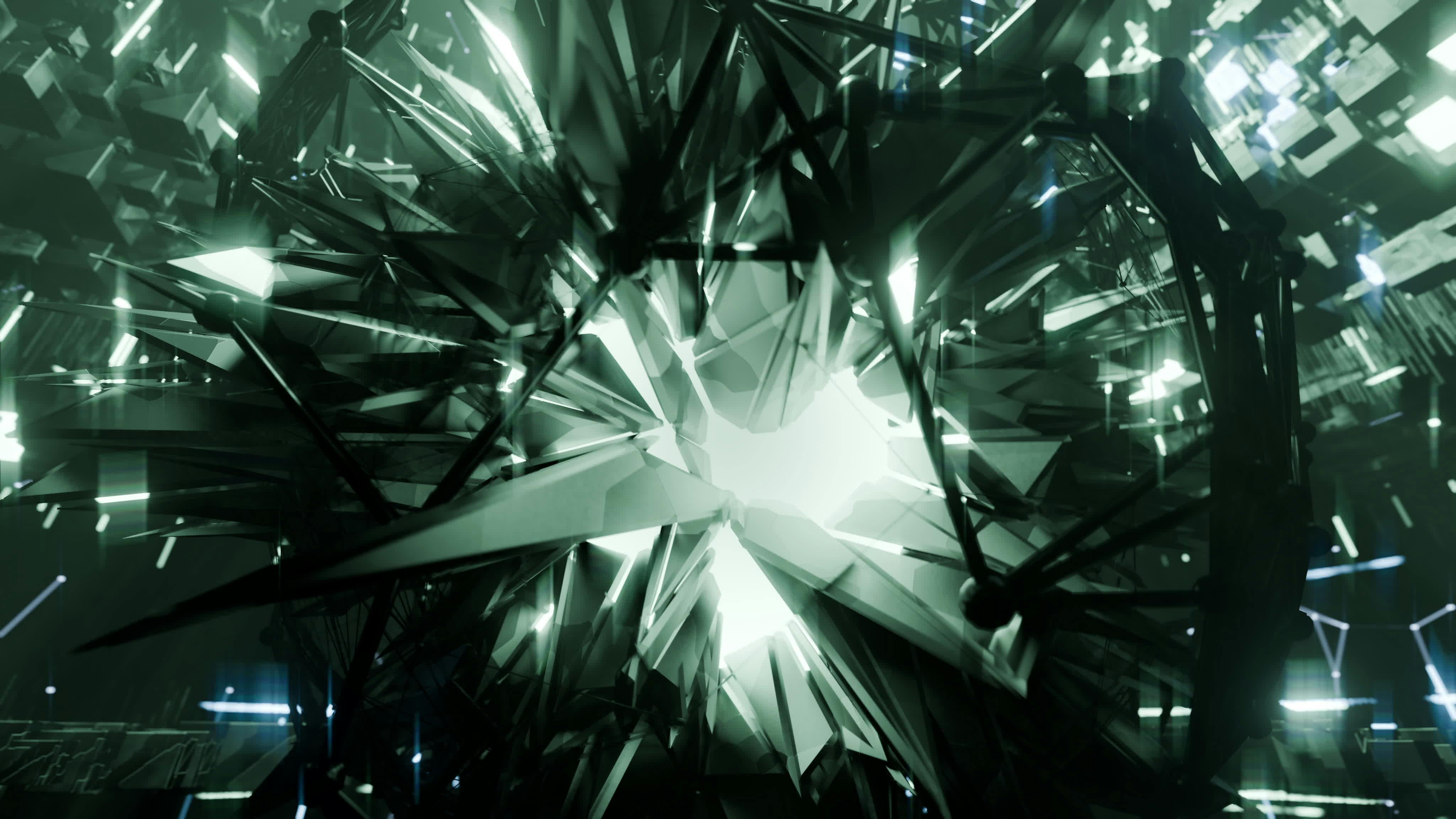 Futuristic Digital Explosion Animation Free Stock Video Footage ...