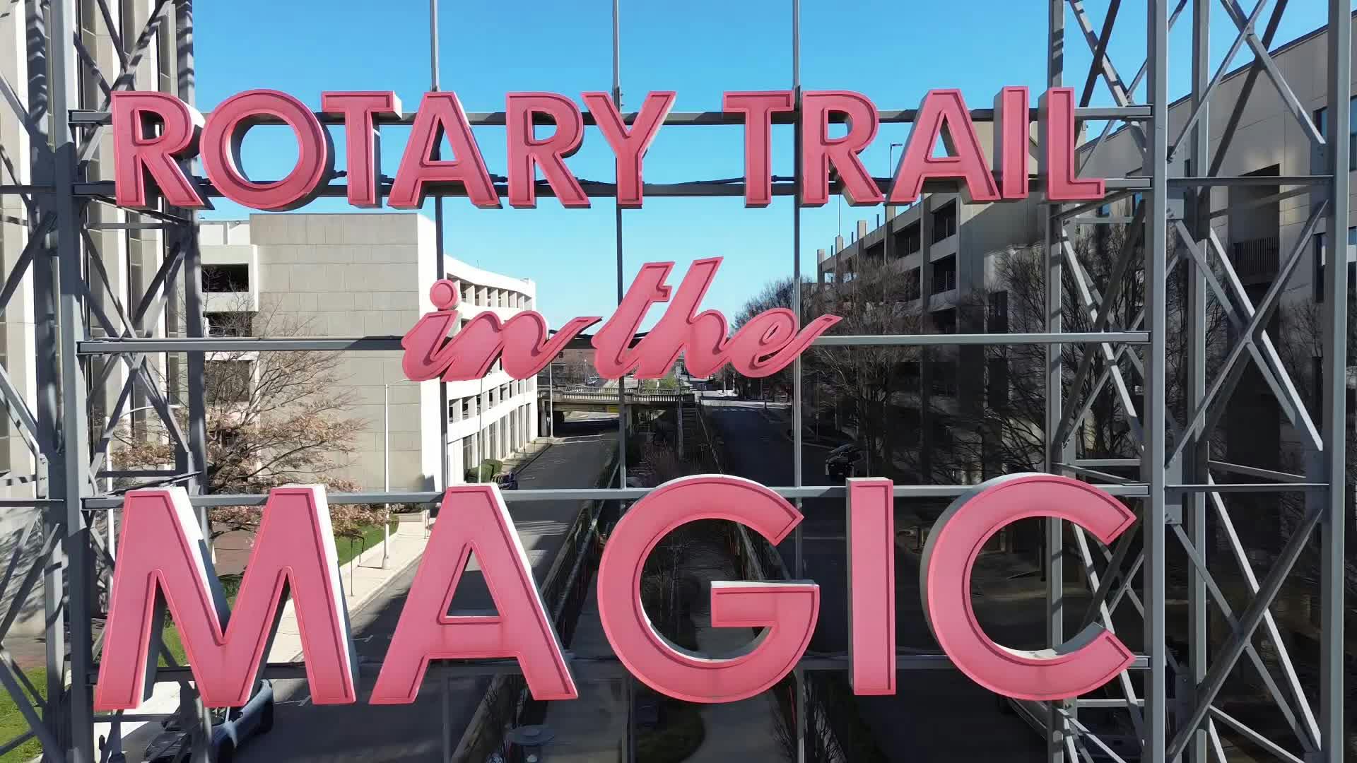Rotary Trail in the Magic City Skyline Free Stock Video Footage ...