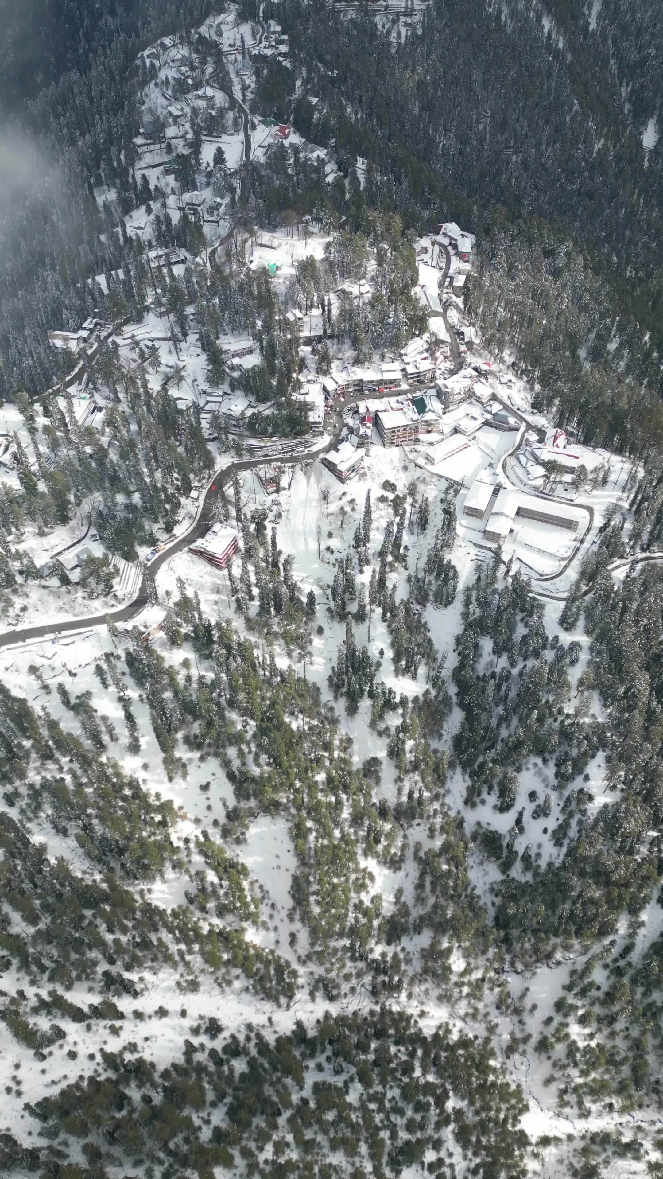 Aerial Winter Landscape of Murree, Pakistan Free Stock Video Footage ...