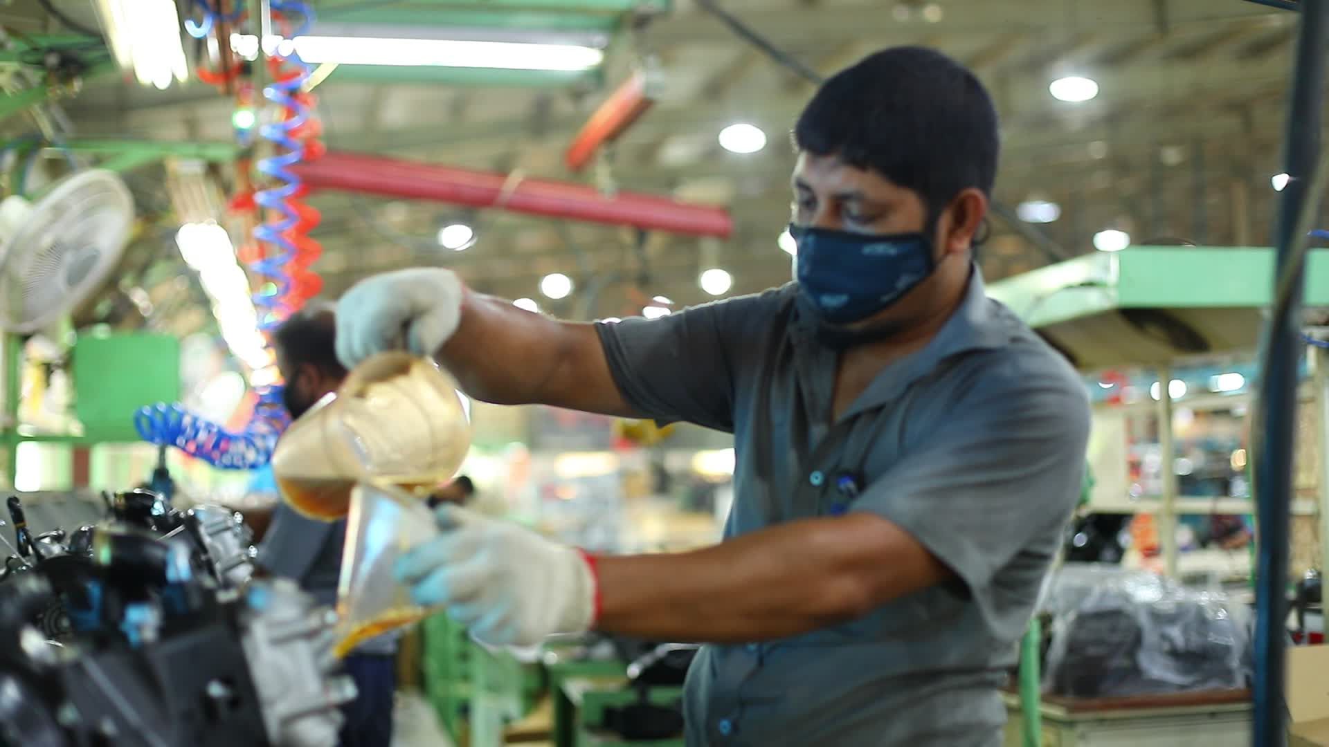 Motorcycle Components Assembly Line in Factory Free Stock Video Footage ...