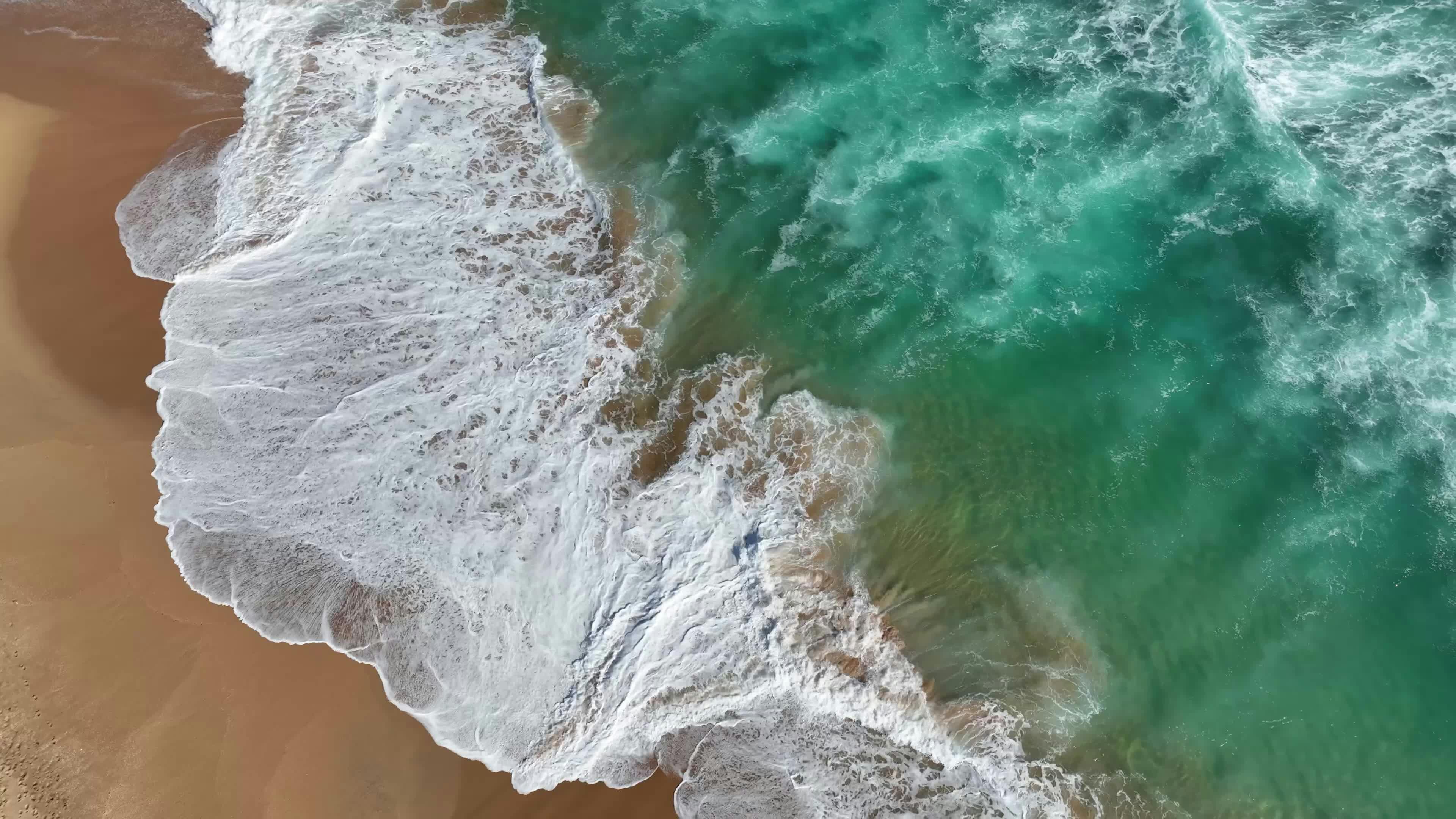 Waves Rushing And Splashing To The Shore Free Stock Video Footage ...