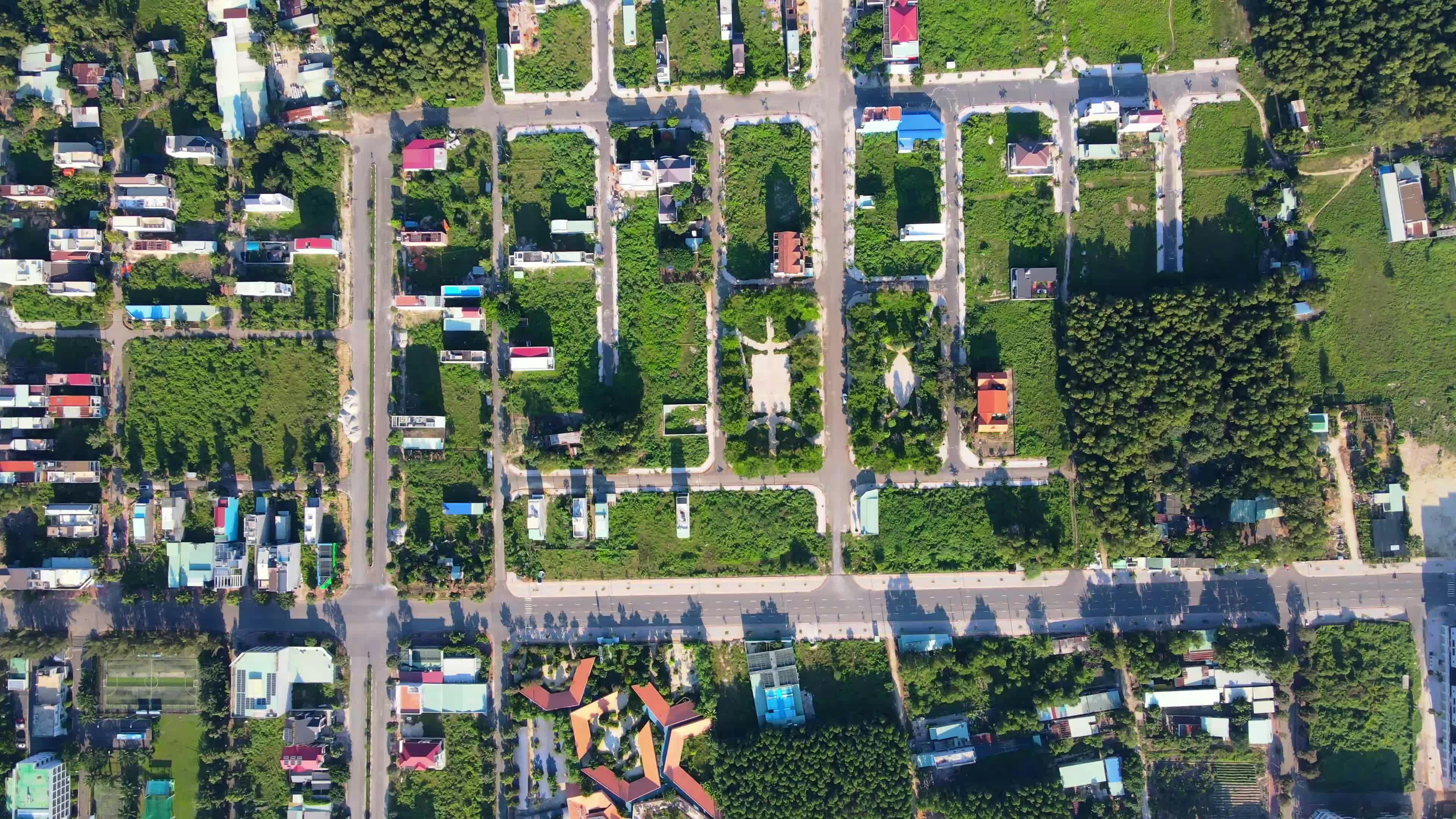 Aerial View of Suburban Neighborhood Layout Free Stock Video Footage ...