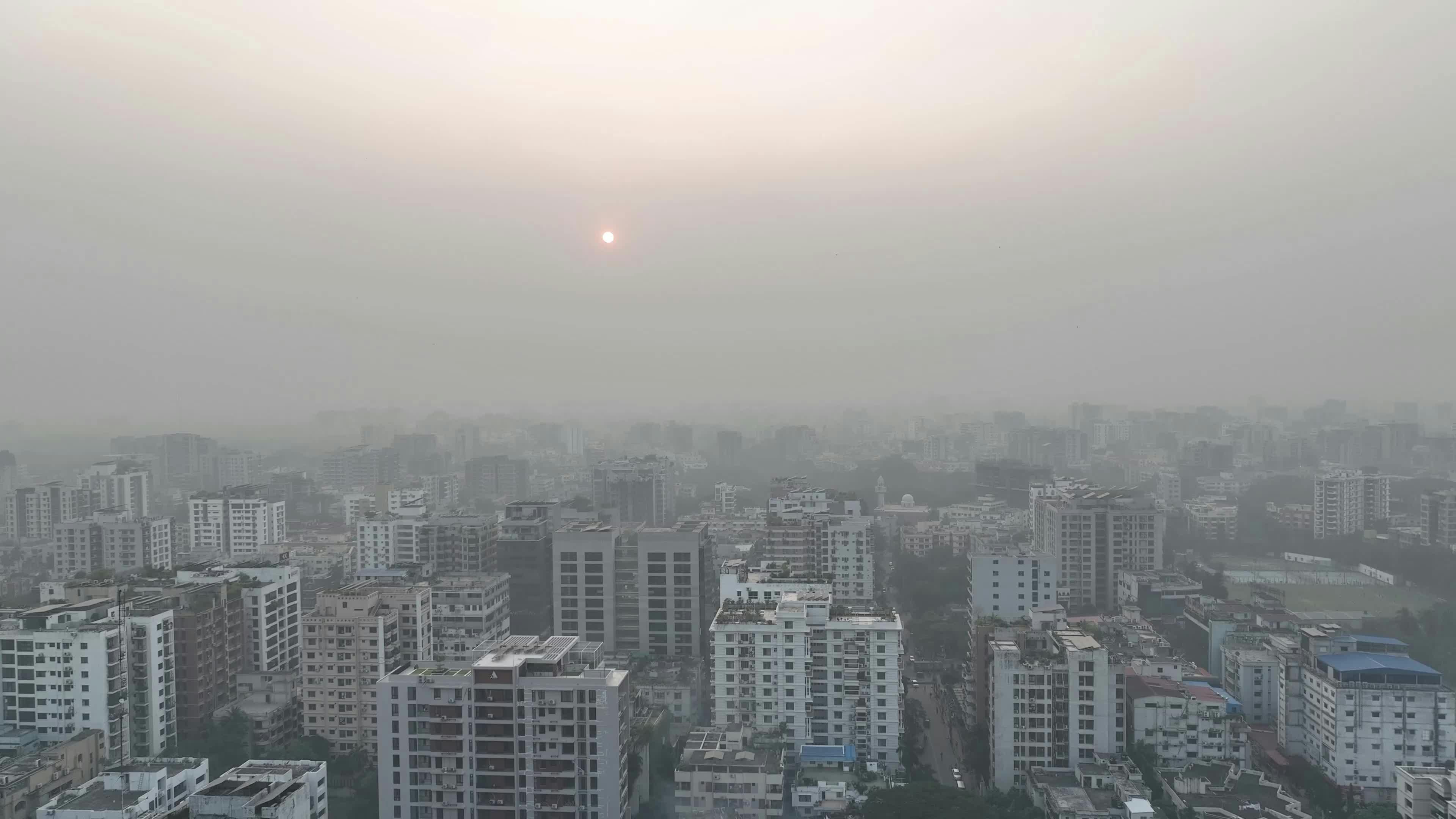 Aerial View of Dhaka City at Sunrise Free Stock Video Footage, Royalty ...