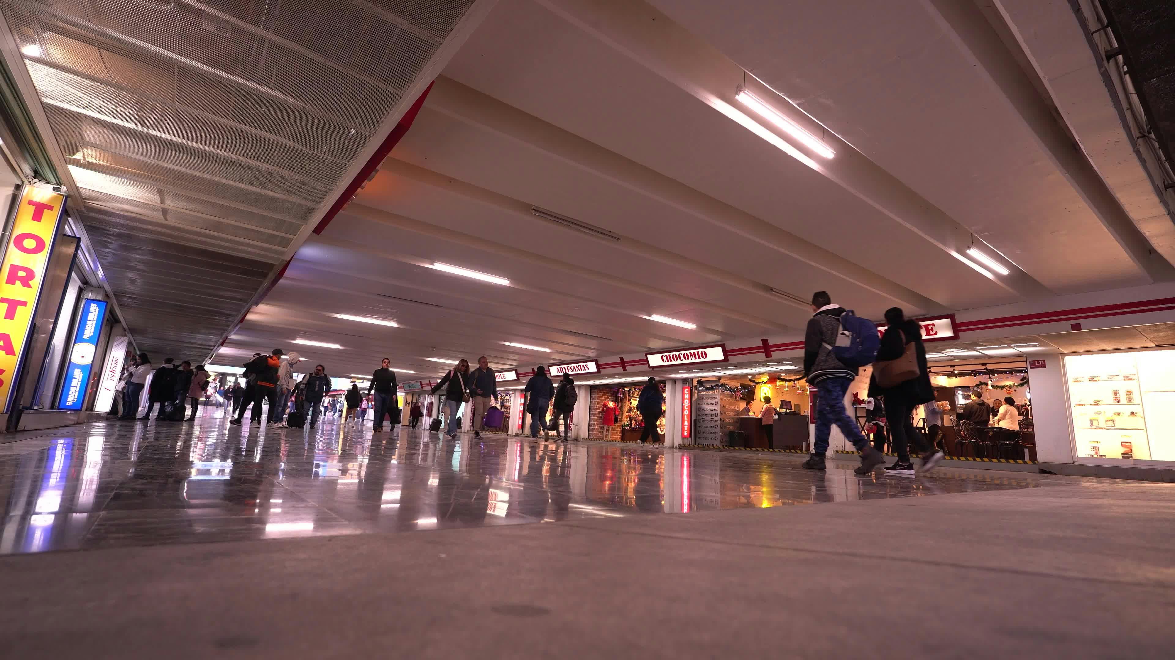 Busy Mexican Bus Station with Travelers Free Stock Video Footage ...