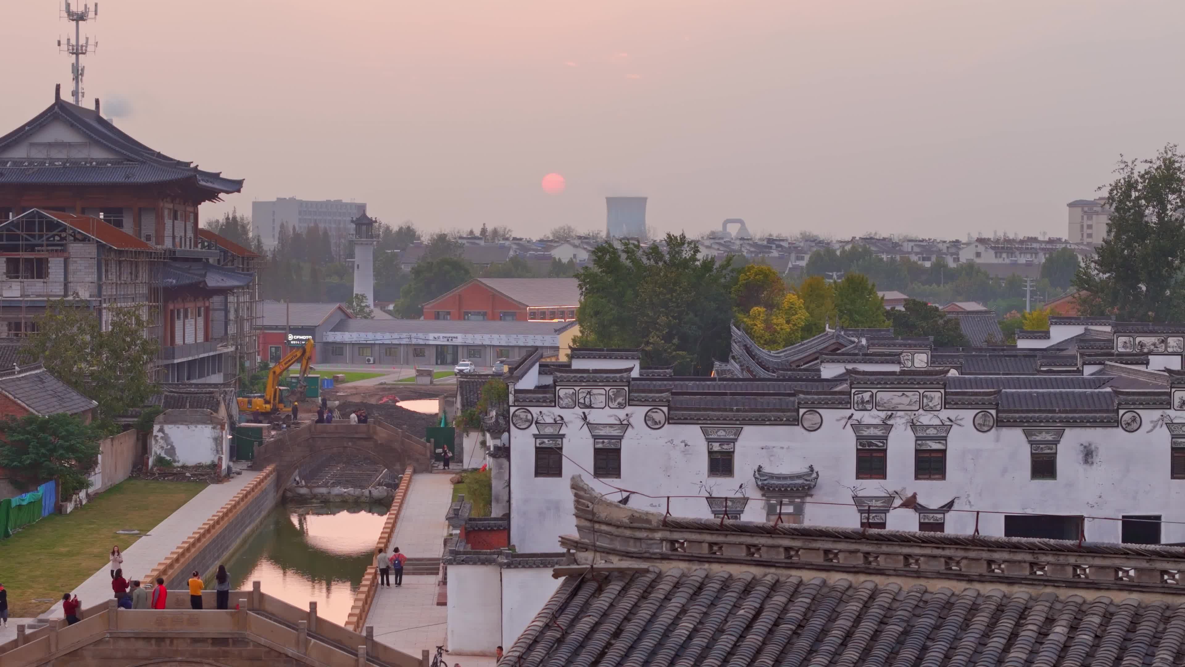 Aerial View of Ancient Chinese Architecture Free Stock Video Footage ...