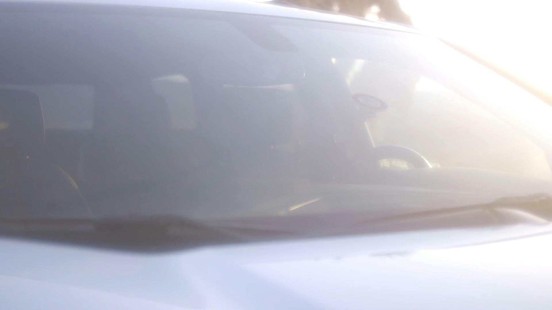 Close-Up View Of Windshield Of A Car Free Stock Video Footage, Royalty ...