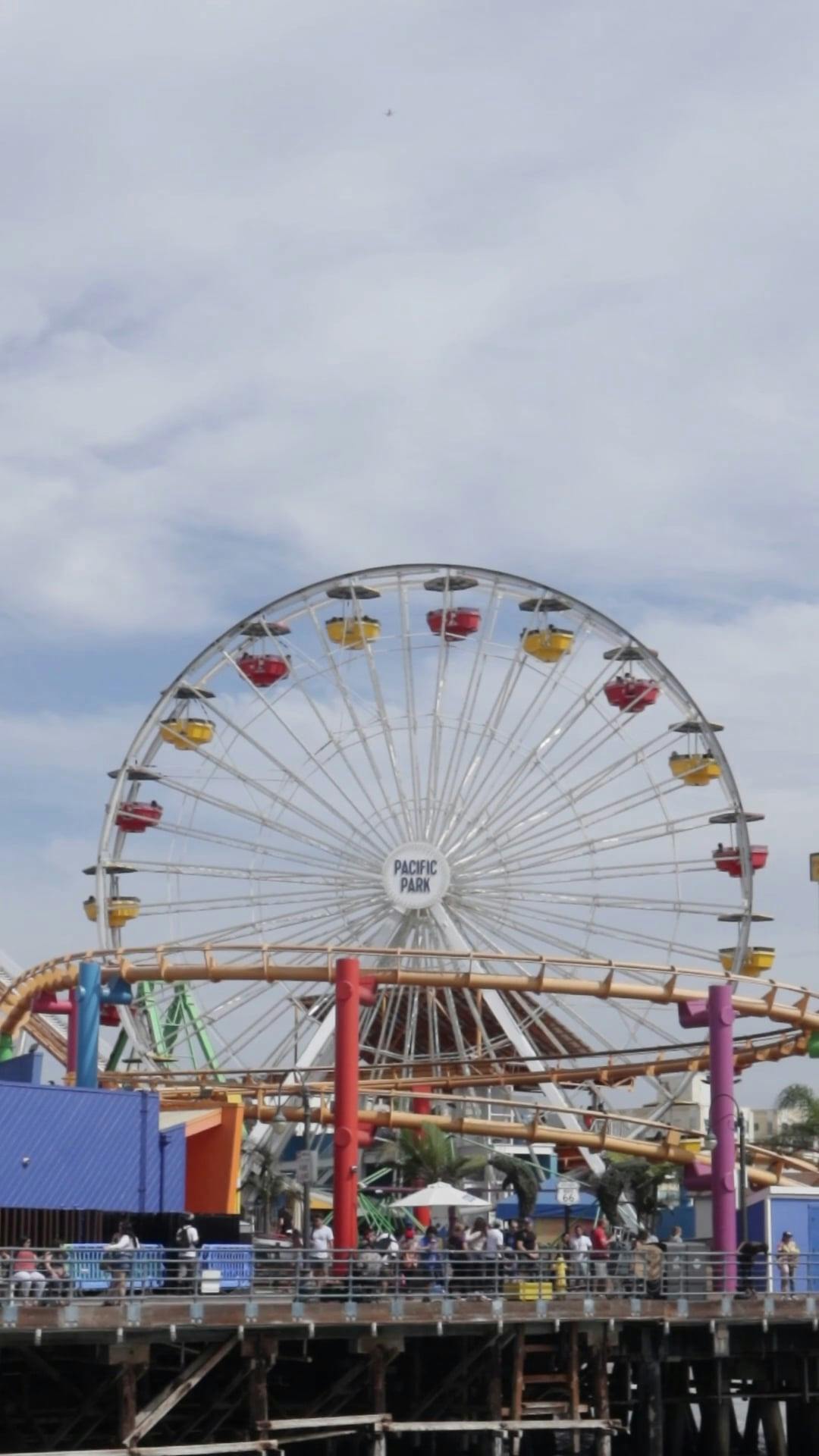 A Free Fall Amusement Ride In An Amusement Park Free Stock Video ...