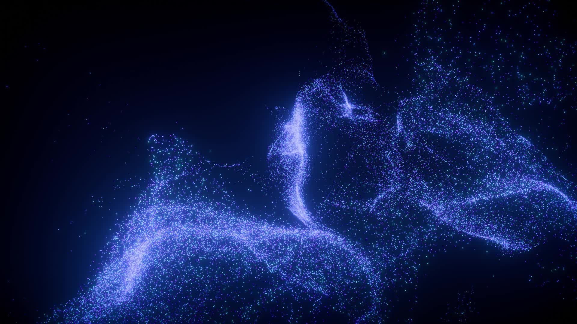 Dynamic Blue and Purple Cosmic Particle Animation Free Stock Video ...