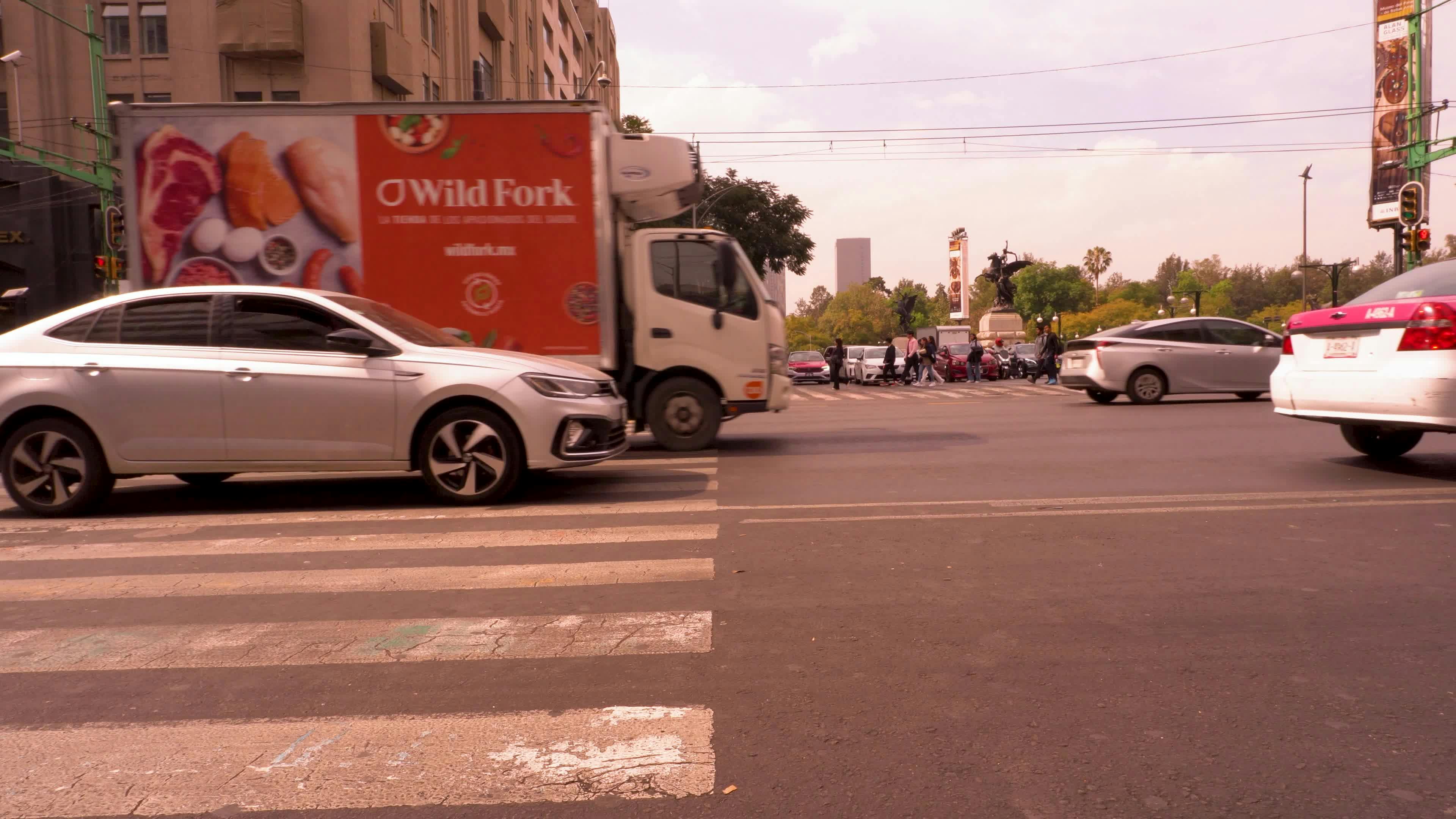 Bustling Intersection in Mexico City Free Stock Video Footage, Royalty ...