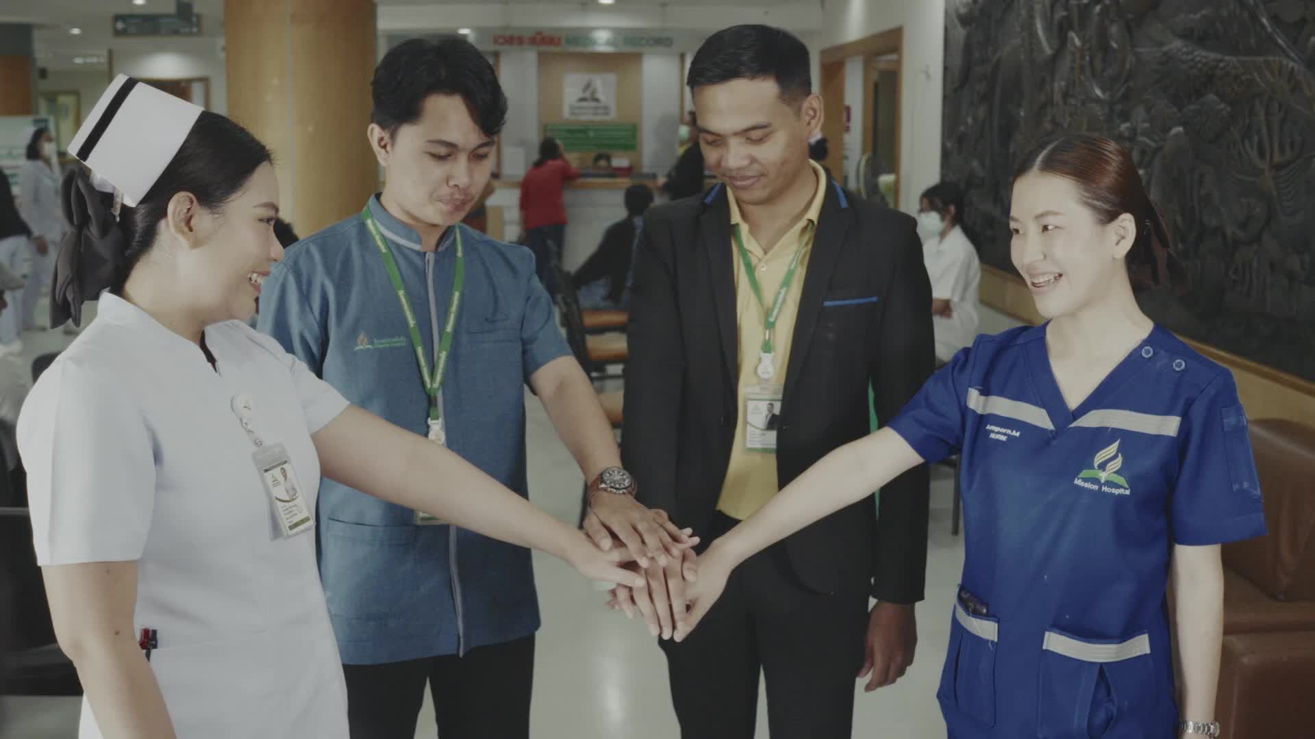 Healthcare Team of Doctors and Nurses in Hospital Free Stock Video ...