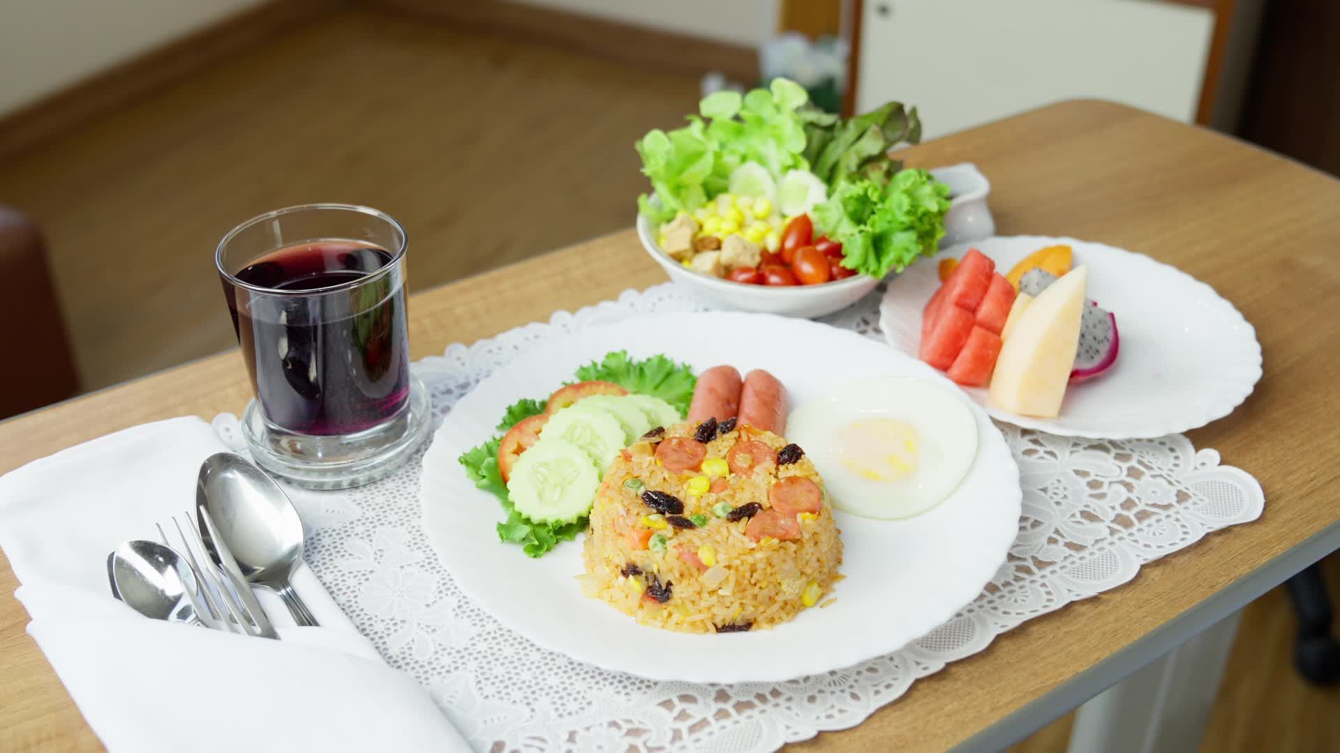 Colorful and Nutritious Hospital Meal on Tray Free Stock Video Footage ...
