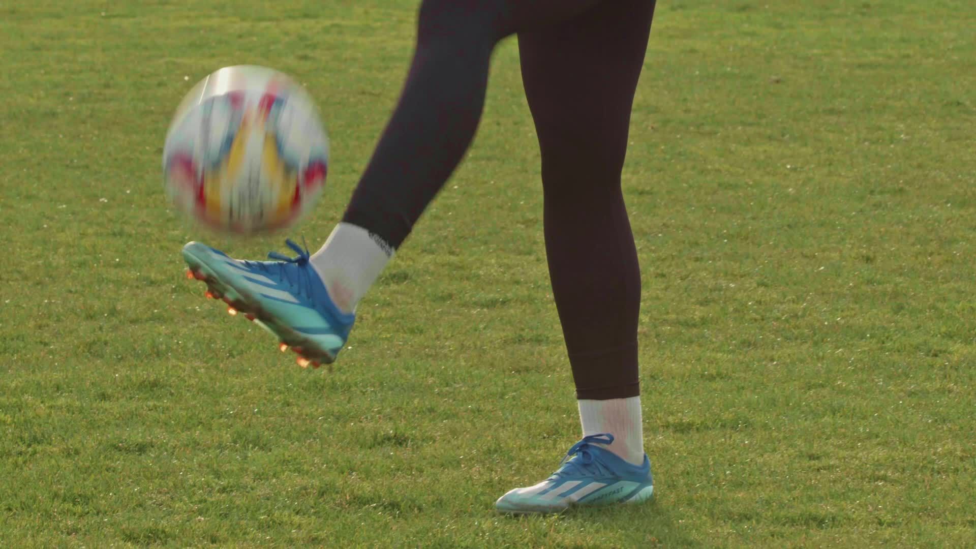 Soccer Player Juggling Ball on Field Free Stock Video Footage, Royalty ...