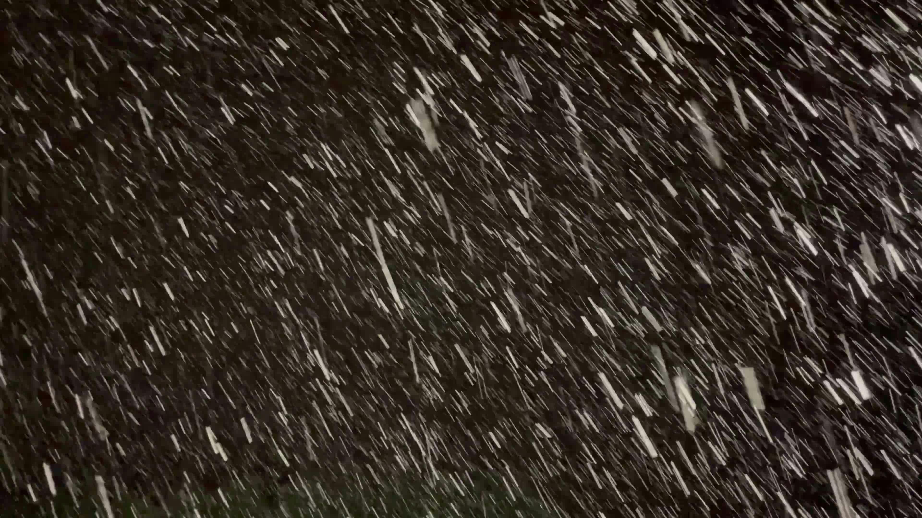 Heavy Snowfall During Nighttime Winter Storm Free Stock Video Footage ...