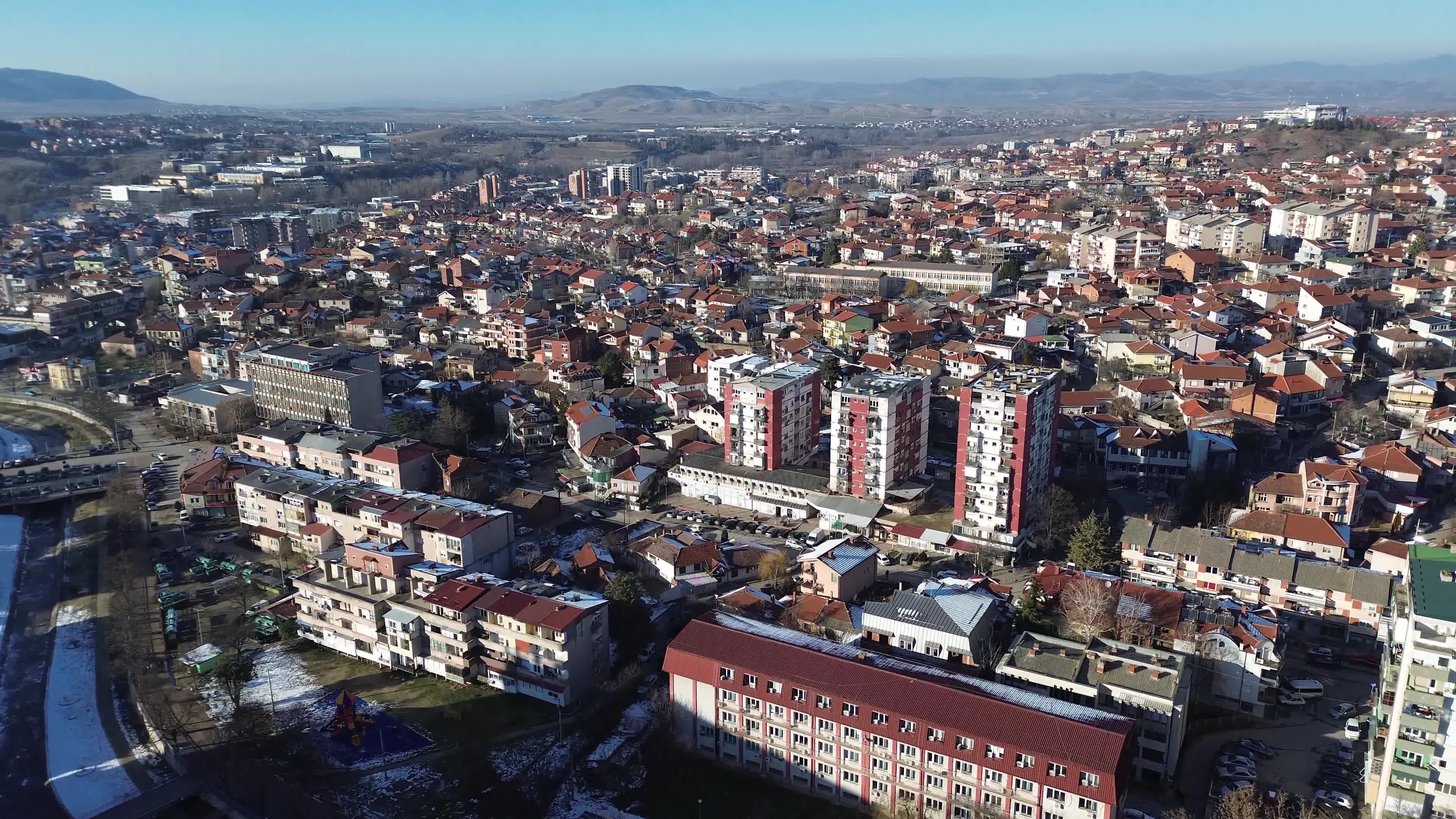 Aerial Winter View of Cityscape Free Stock Video Footage, Royalty-Free ...
