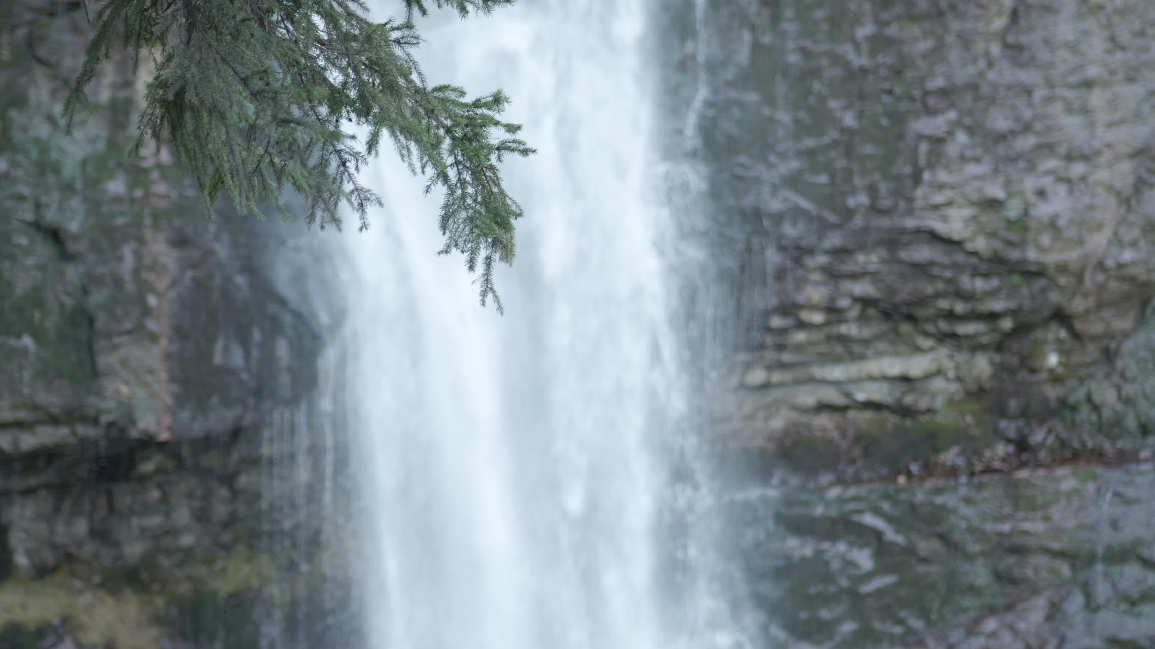 Stunning Waterfall in Serene Forest Setting Free Stock Video Footage ...