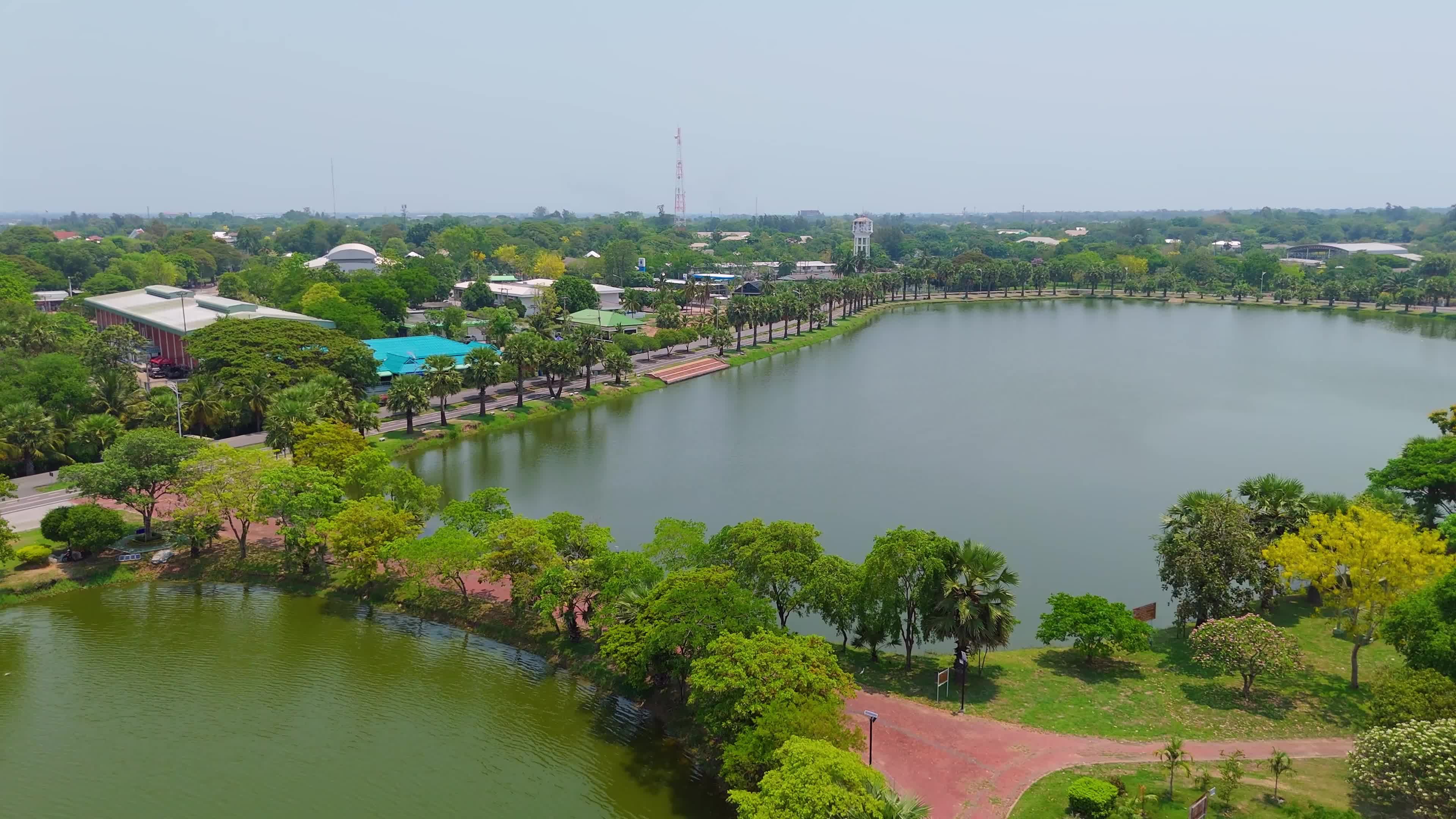 Scenic Aerial View of Korat Park in Thailand Free Stock Video Footage ...