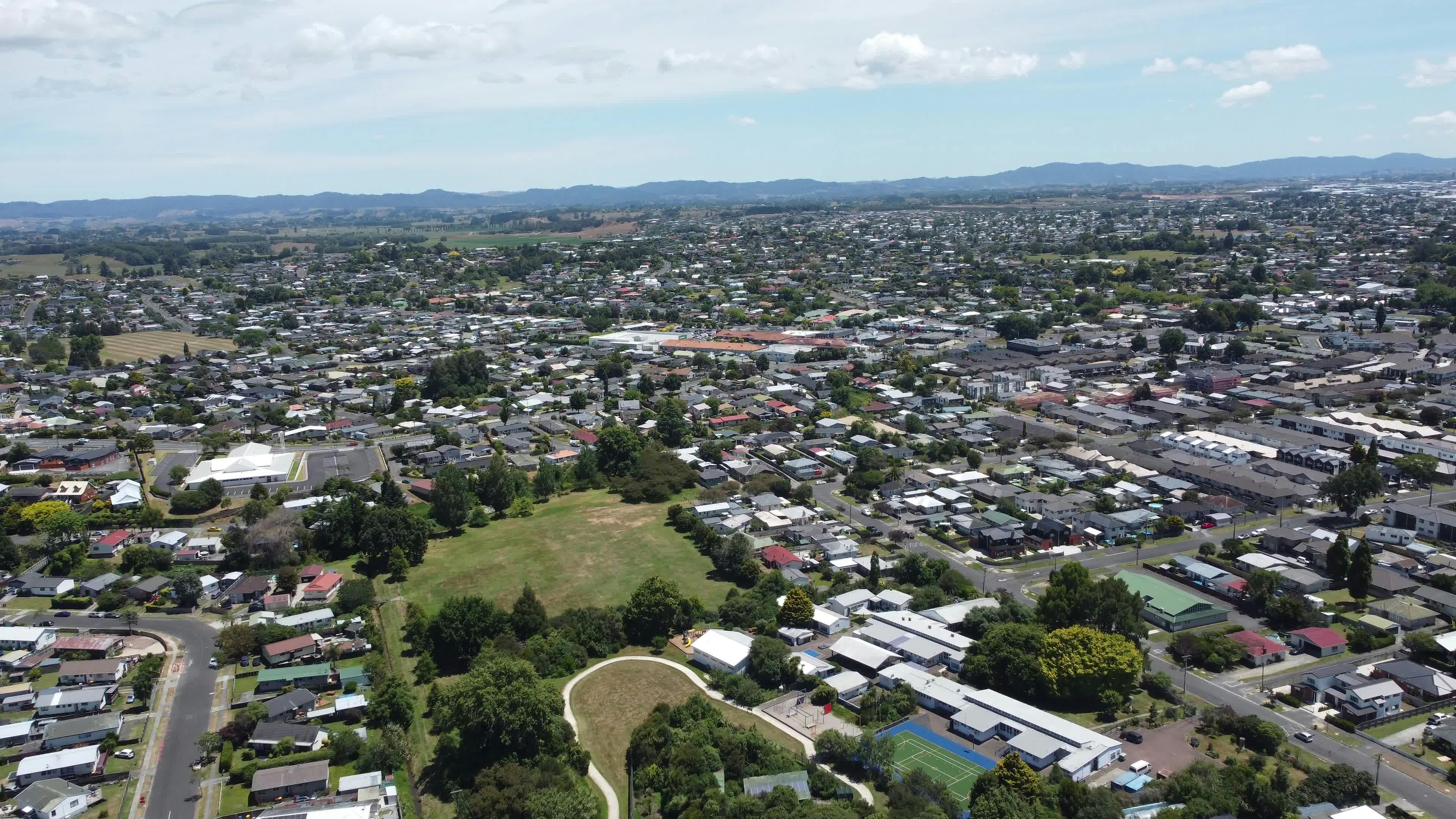 Stunning Aerial View of Hamilton, NZ Suburbs Free Stock Video Footage ...
