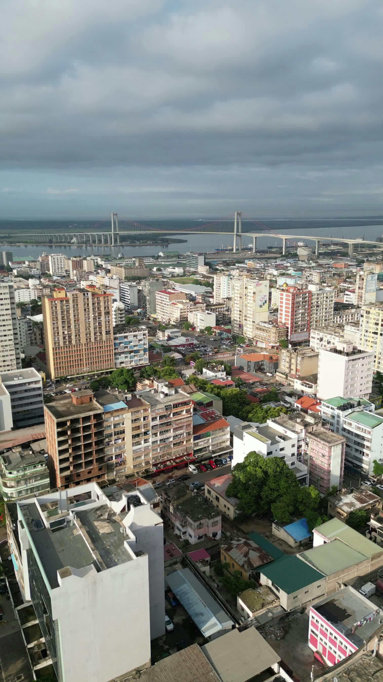 Aerial View of Maputo City Skyline Free Stock Video Footage, Royalty ...