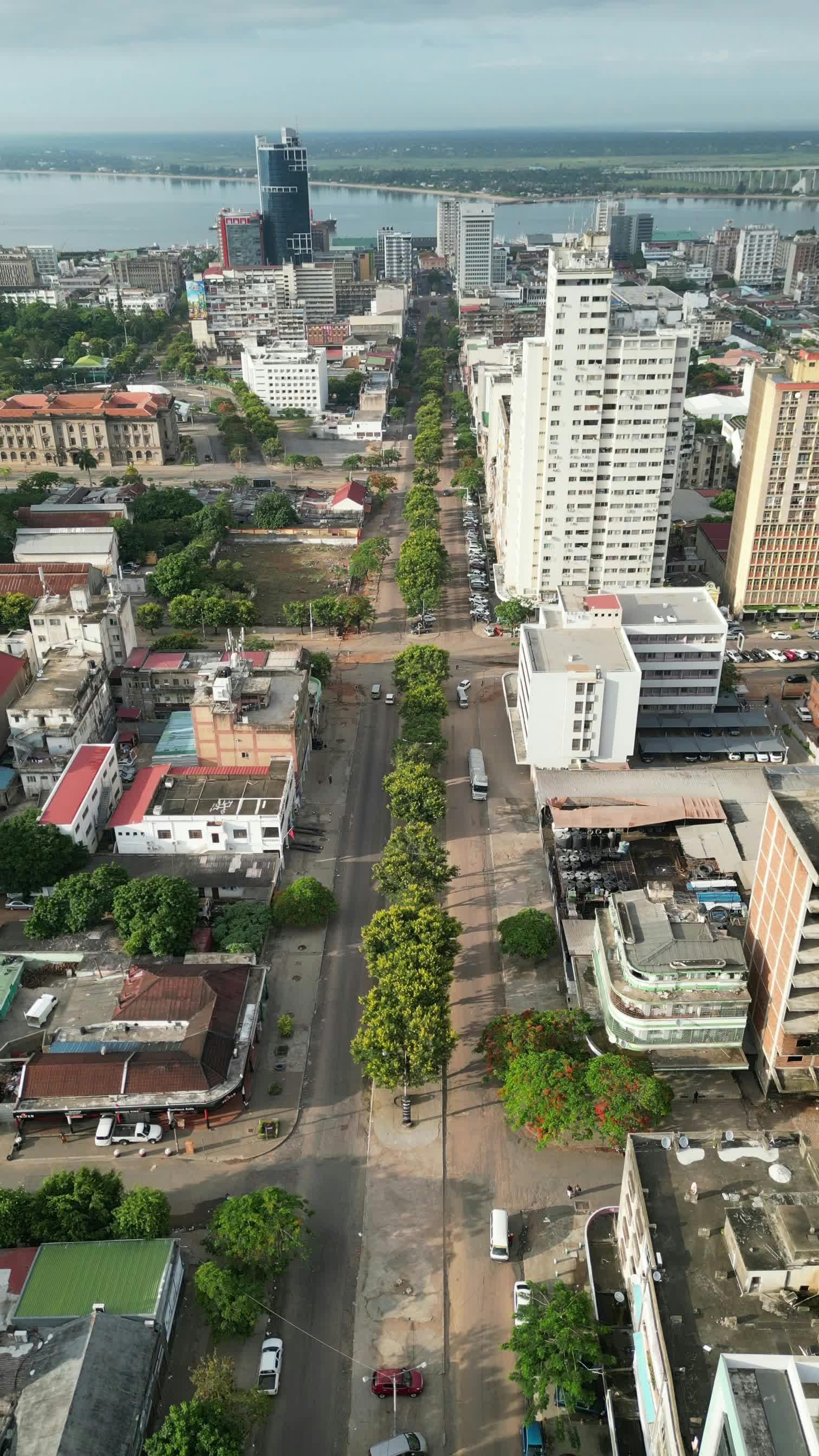 Aerial View of Maputo Skyline at Daytime Free Stock Video Footage ...