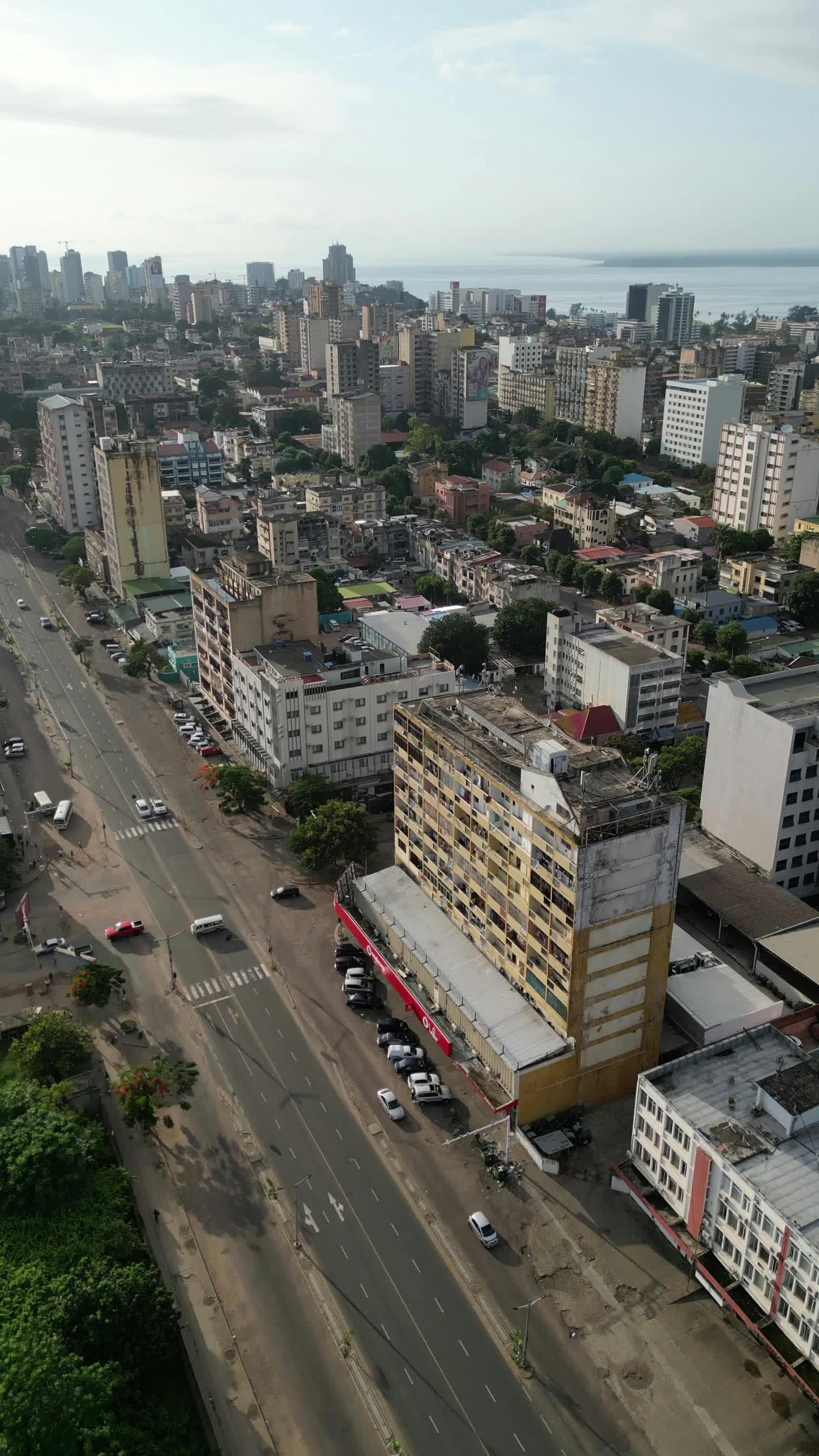 Aerial Cityscape of Maputo Mozambique Free Stock Video Footage, Royalty ...