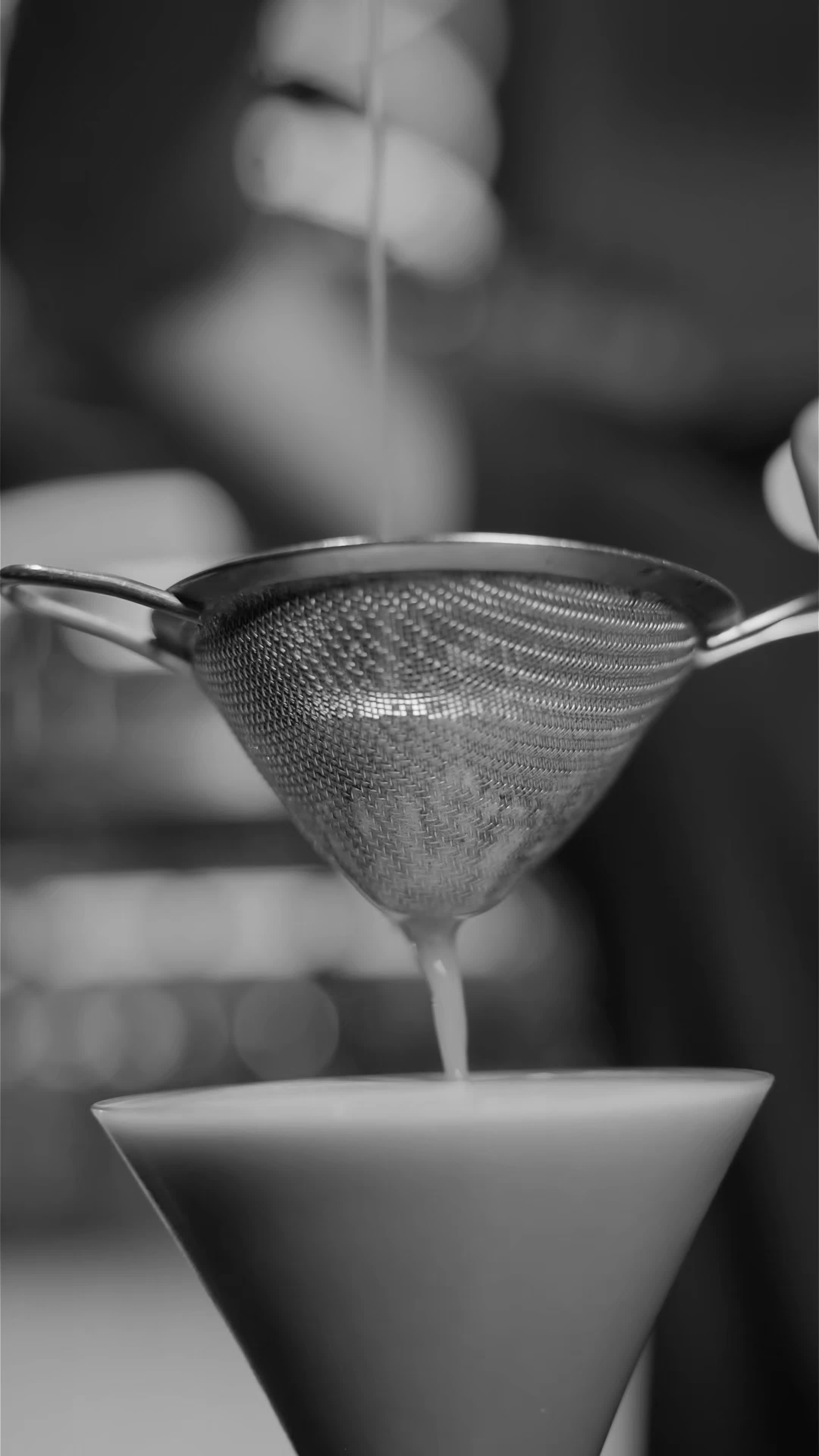Close-Up of Coffee Pour Through Strainer Free Stock Video Footage ...