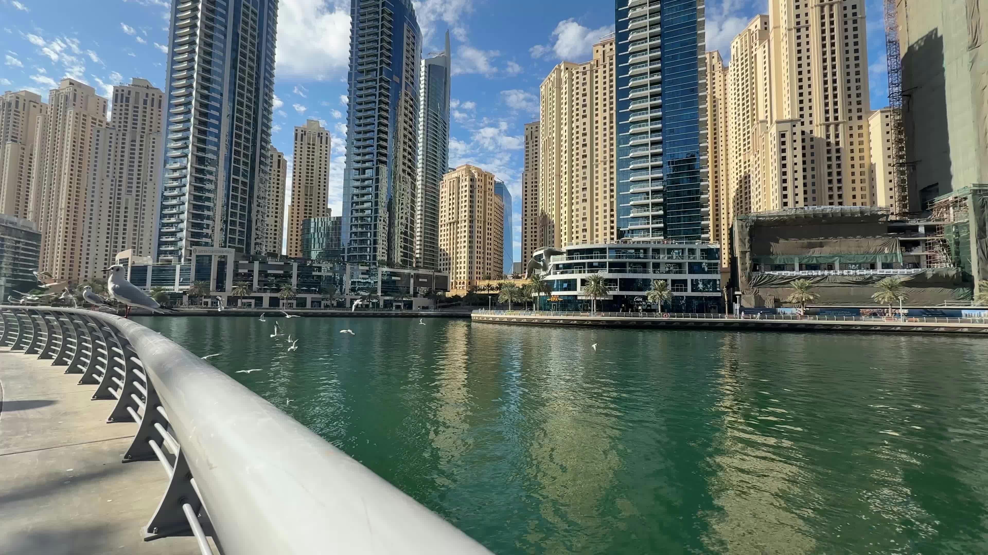 Stunning Skyline View of Dubai Marina Waterfront Free Stock Video ...