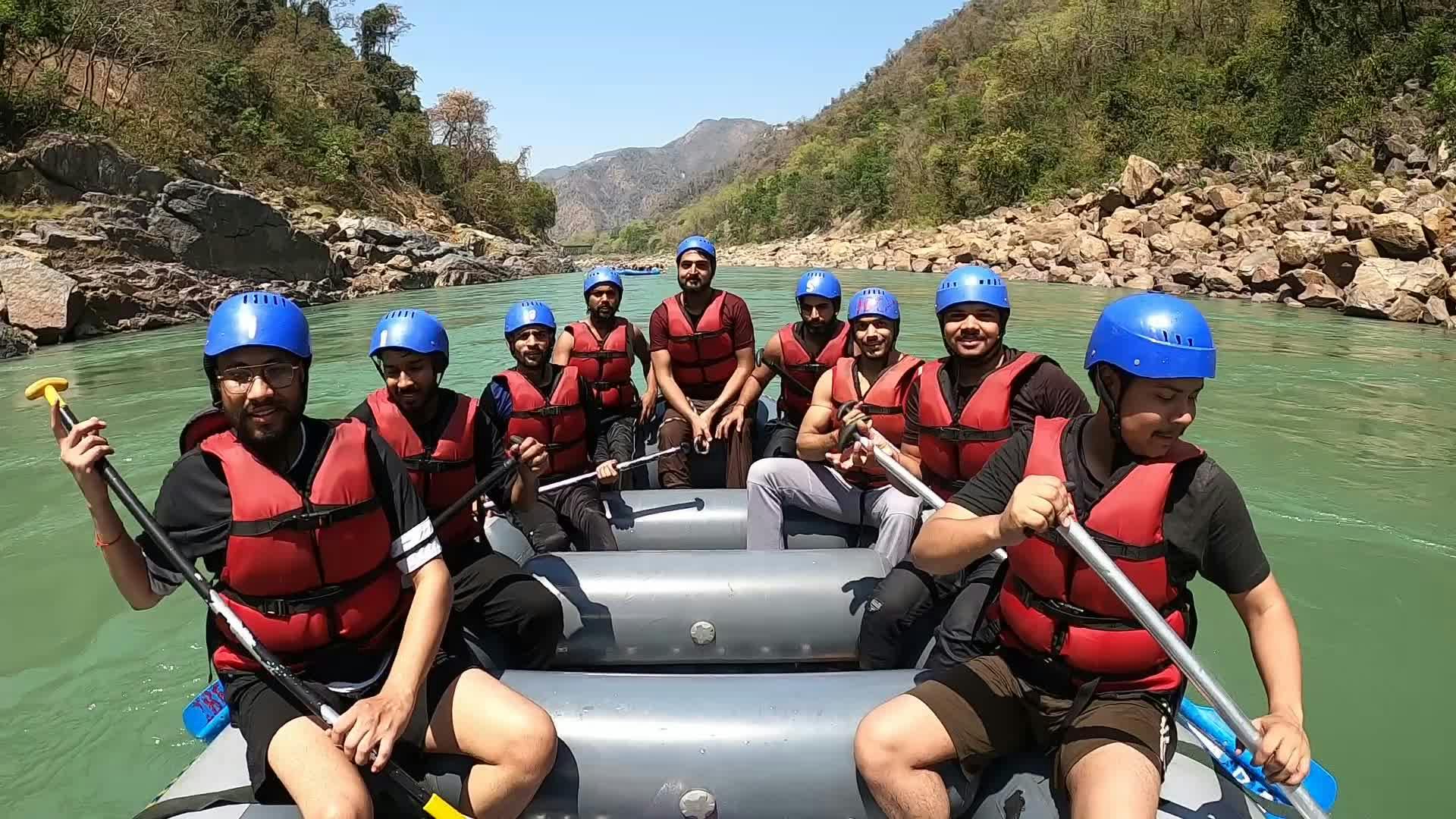 Exciting Group Whitewater Rafting Adventure Free Stock Video Footage ...