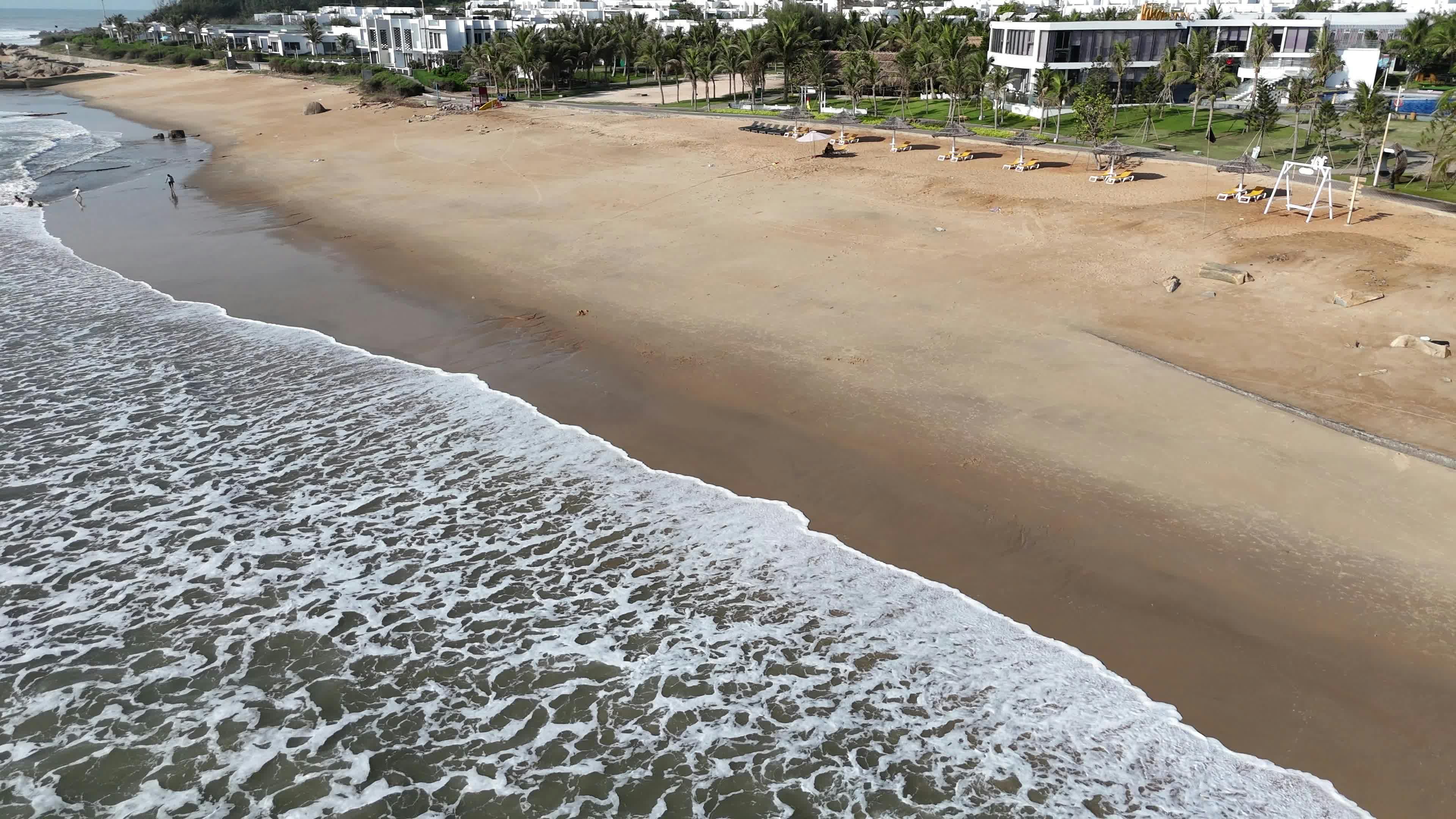 Scenic Aerial View of Beachfront Resort Free Stock Video Footage ...