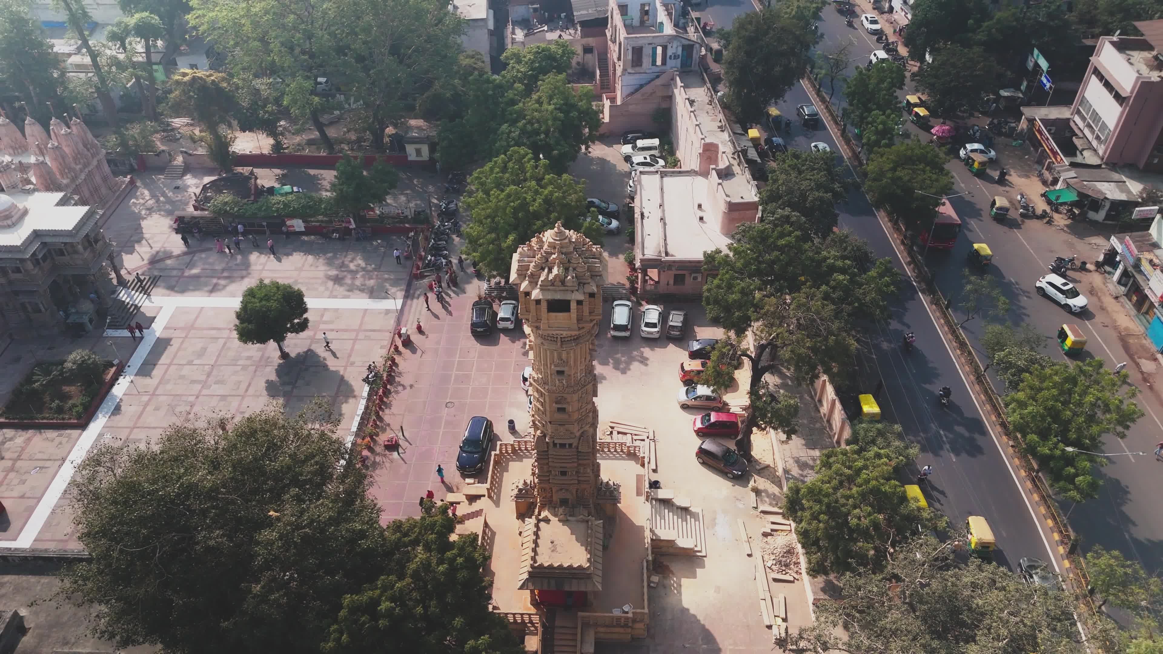 Aerial View of Historical Tower in Jaipur Free Stock Video Footage ...