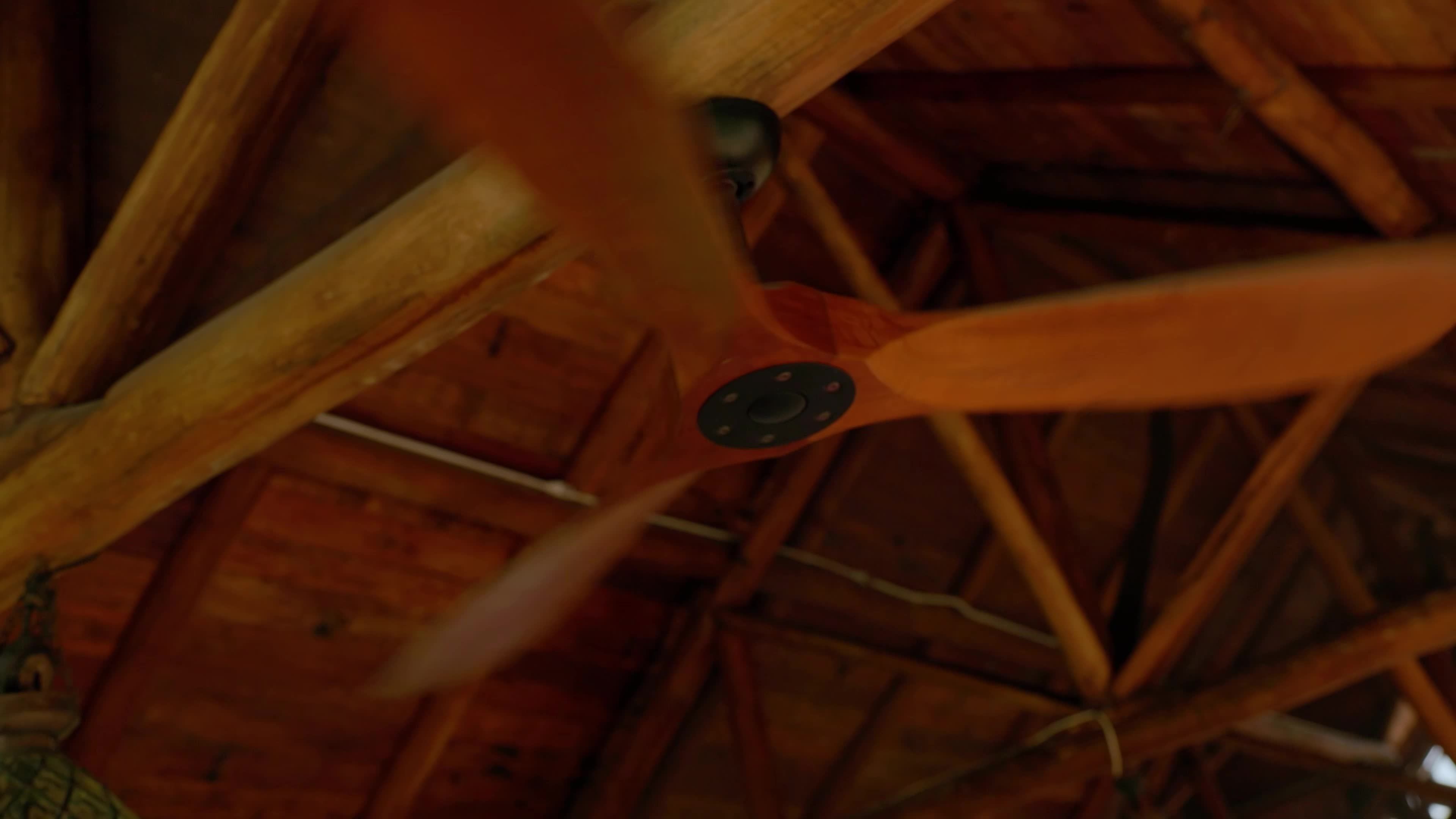 Rustic Wooden Ceiling Fan in Motion Free Stock Video Footage, Royalty ...