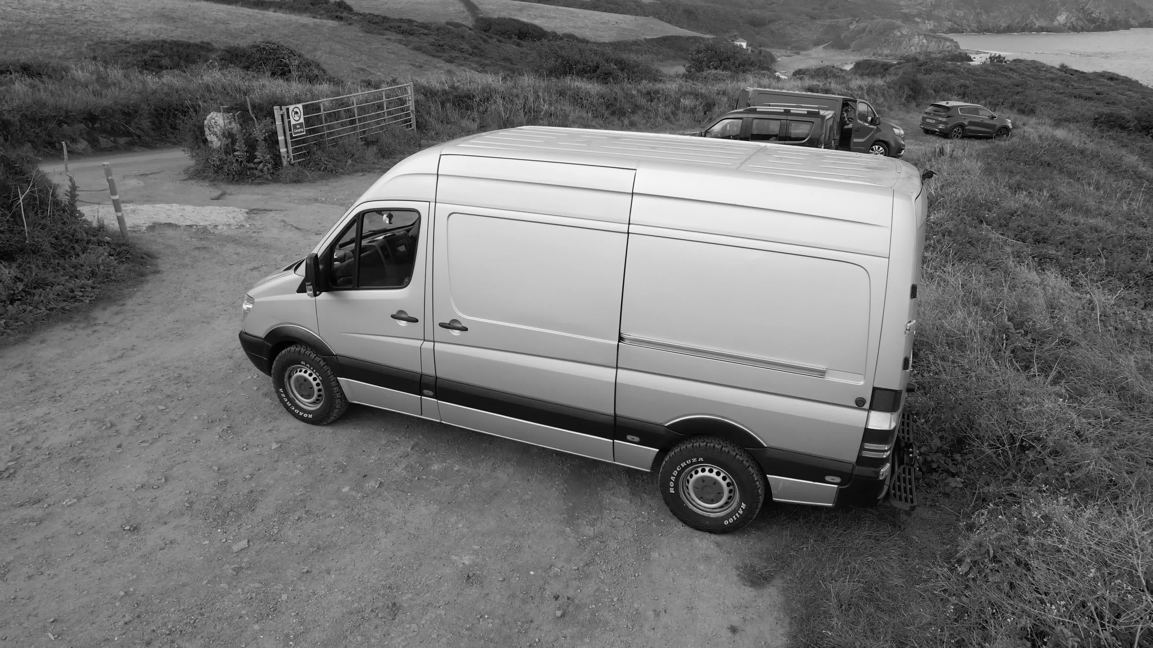 Aerial View of Van in Rural Setting Free Stock Video Footage, Royalty ...