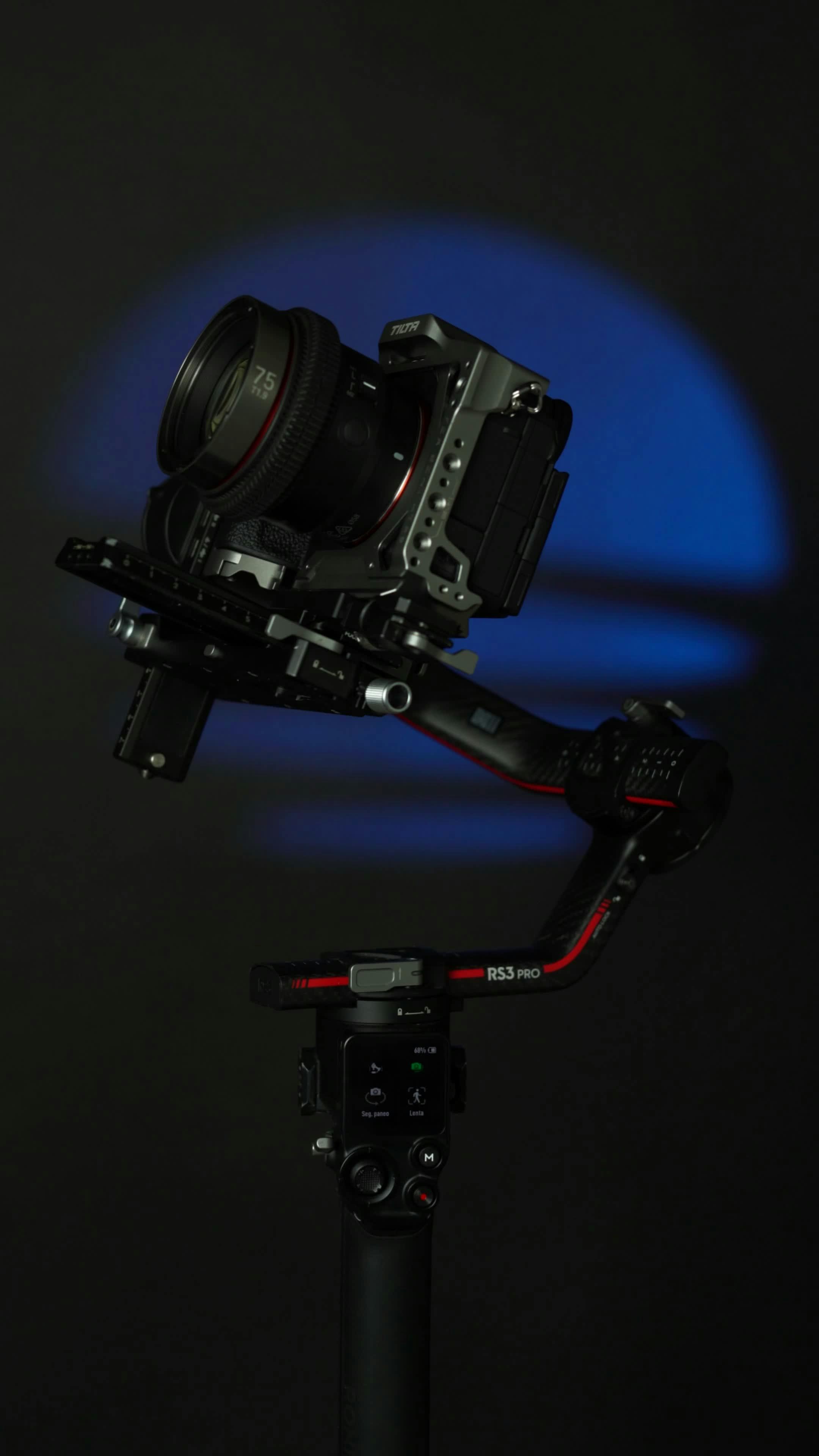 Dynamic Camera Setup on Gimbal for Filming Free Stock Video Footage ...