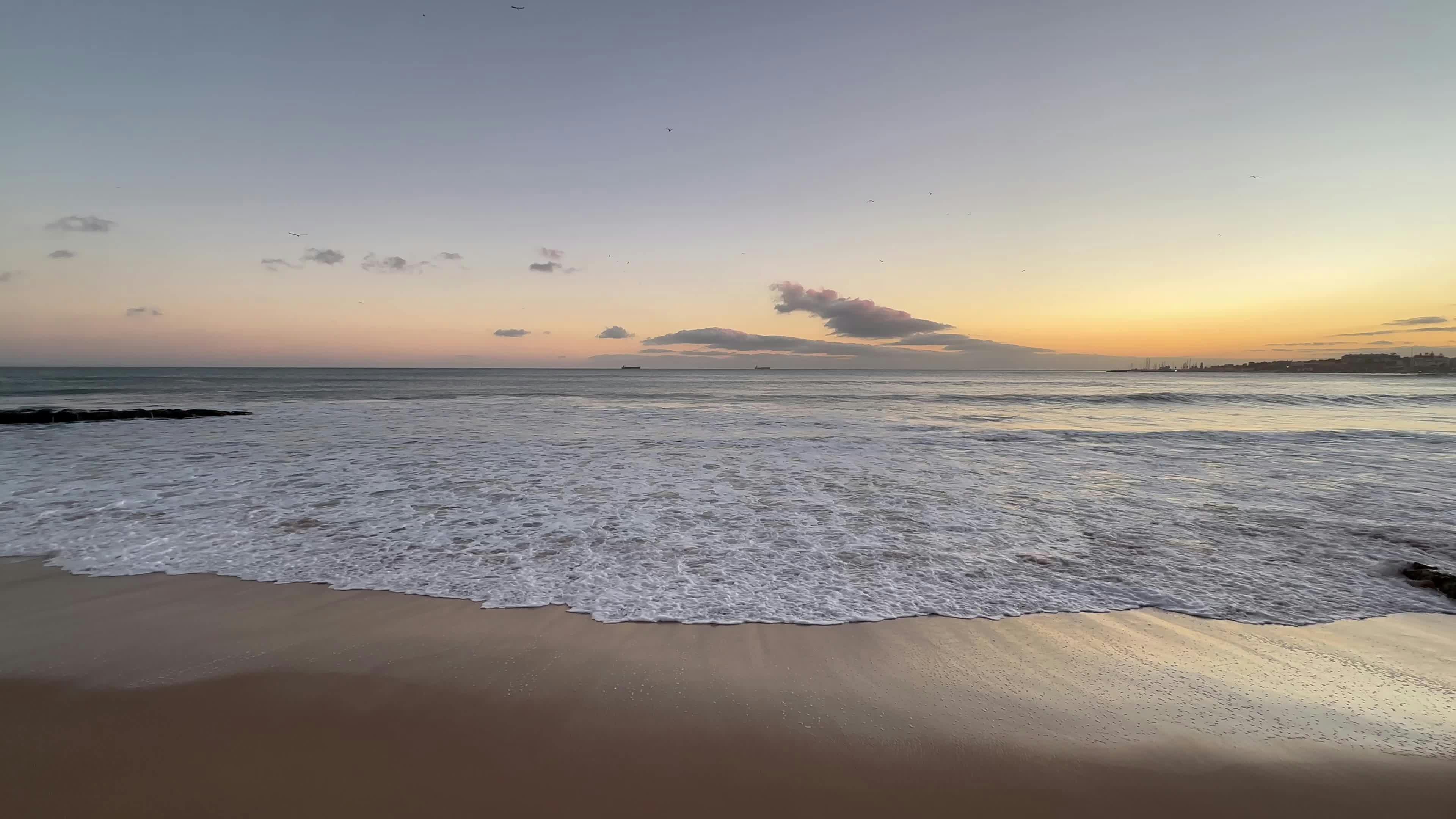 Enchanting Hossegor Beach Sunset with Waves Free Stock Video Footage ...