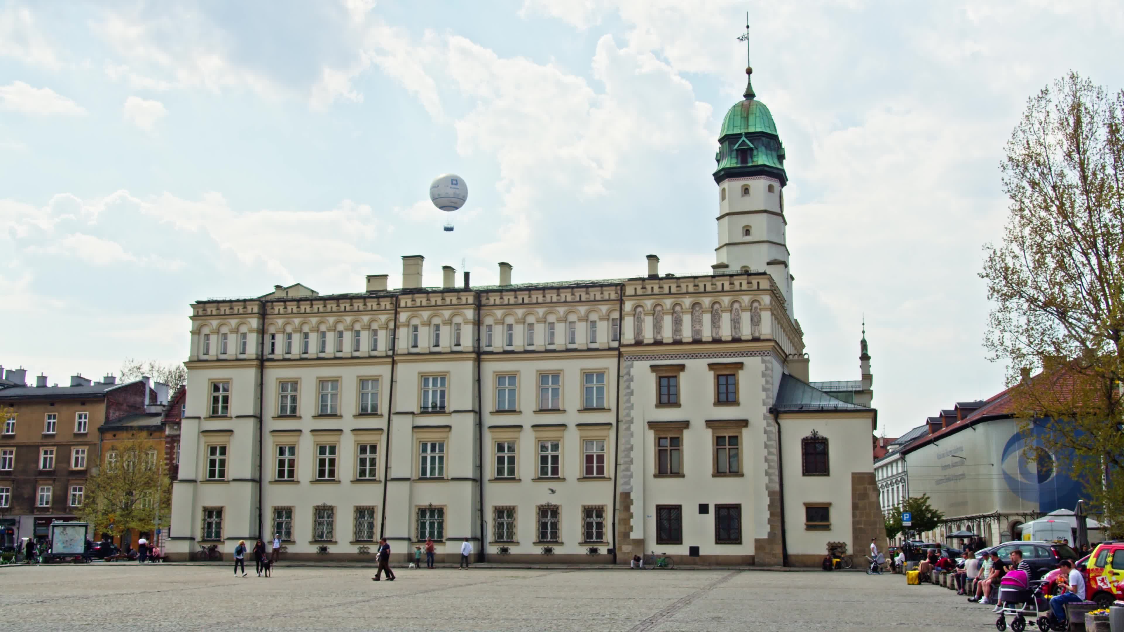 Historic European Square with Iconic Building Free Stock Video Footage ...