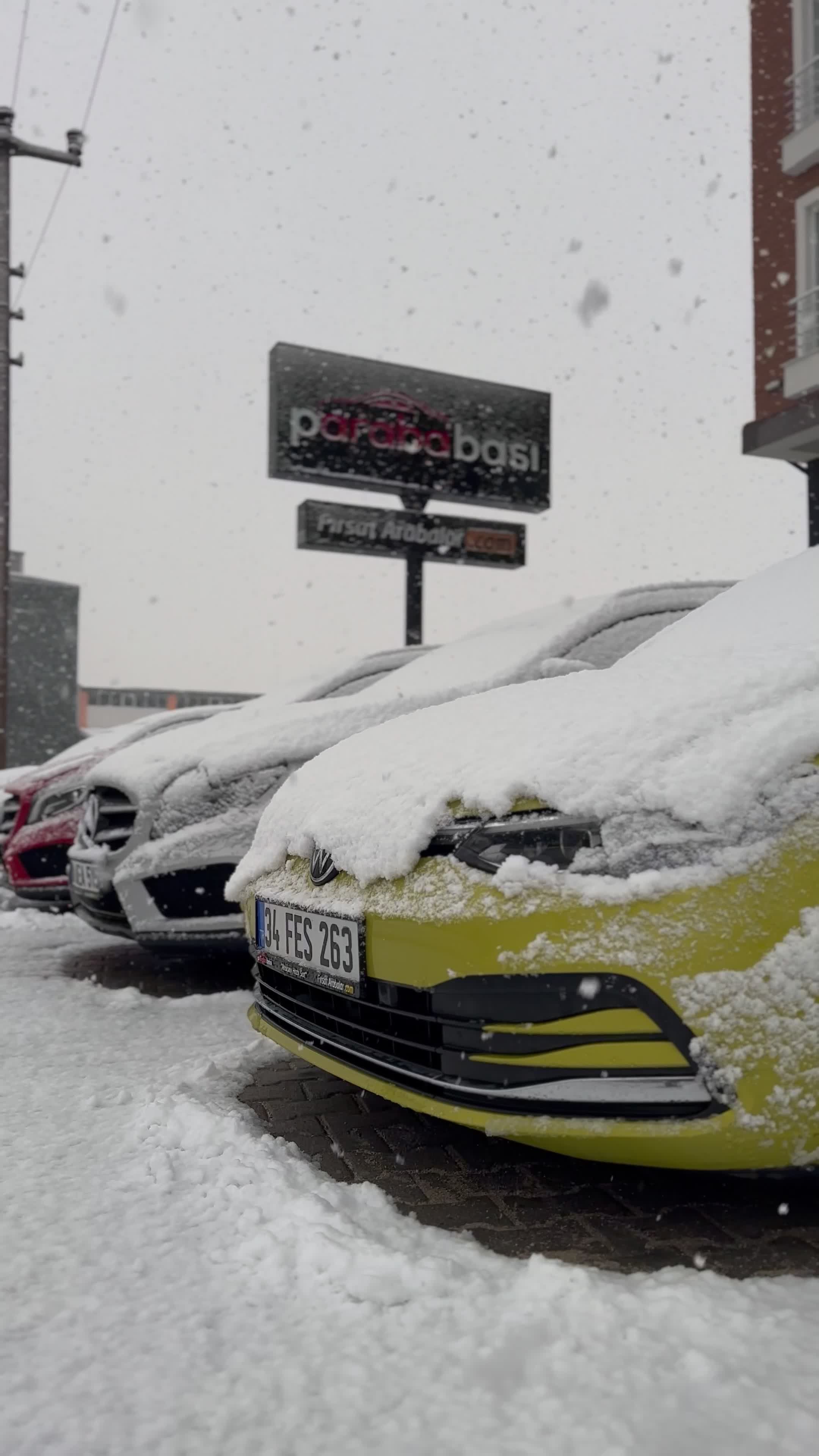Snow-Covered Cars in Winter Parking Lot Free Stock Video Footage ...