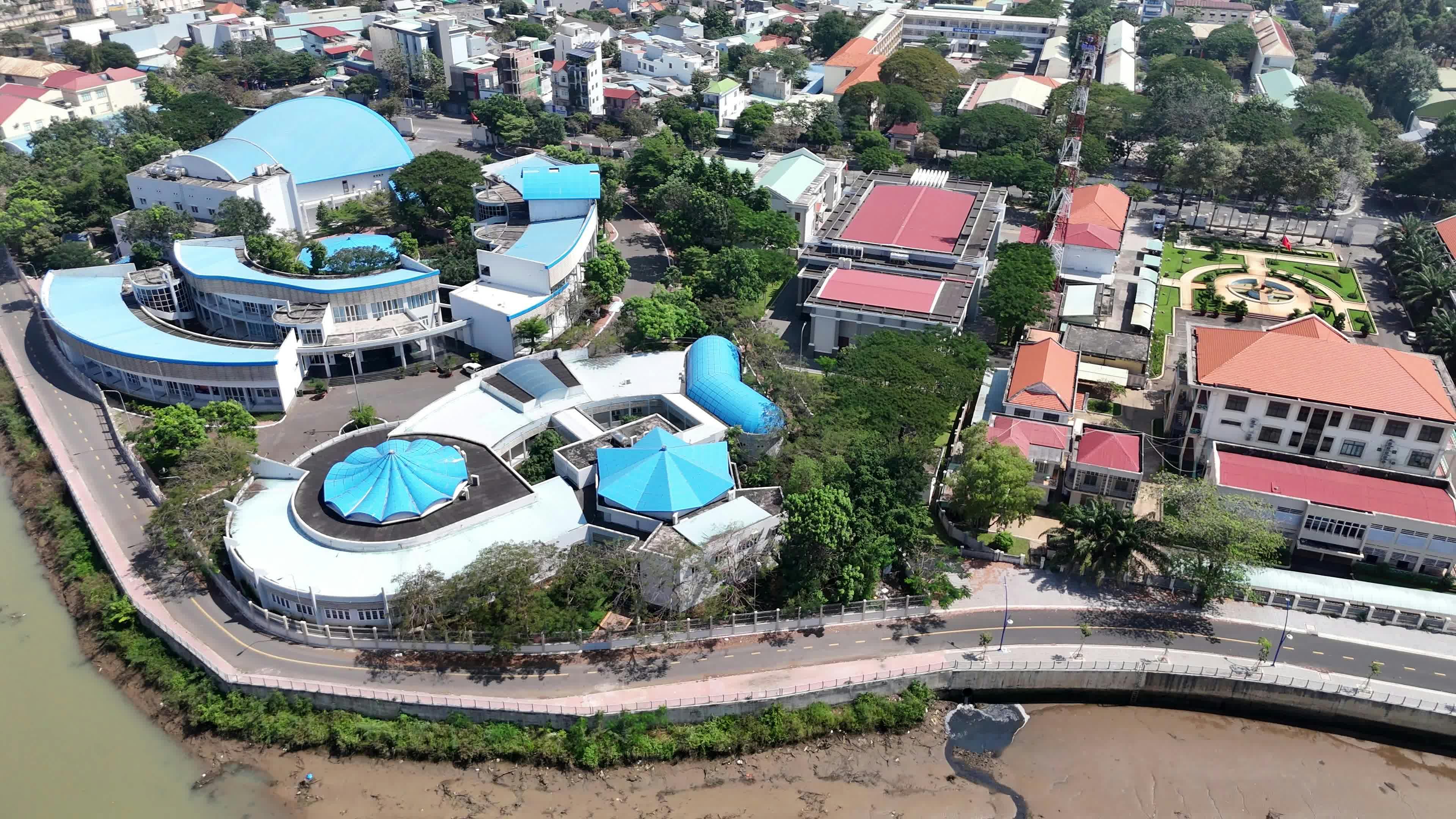 Captivating Aerial View of Ba Ria City Architecture Free Stock Video ...