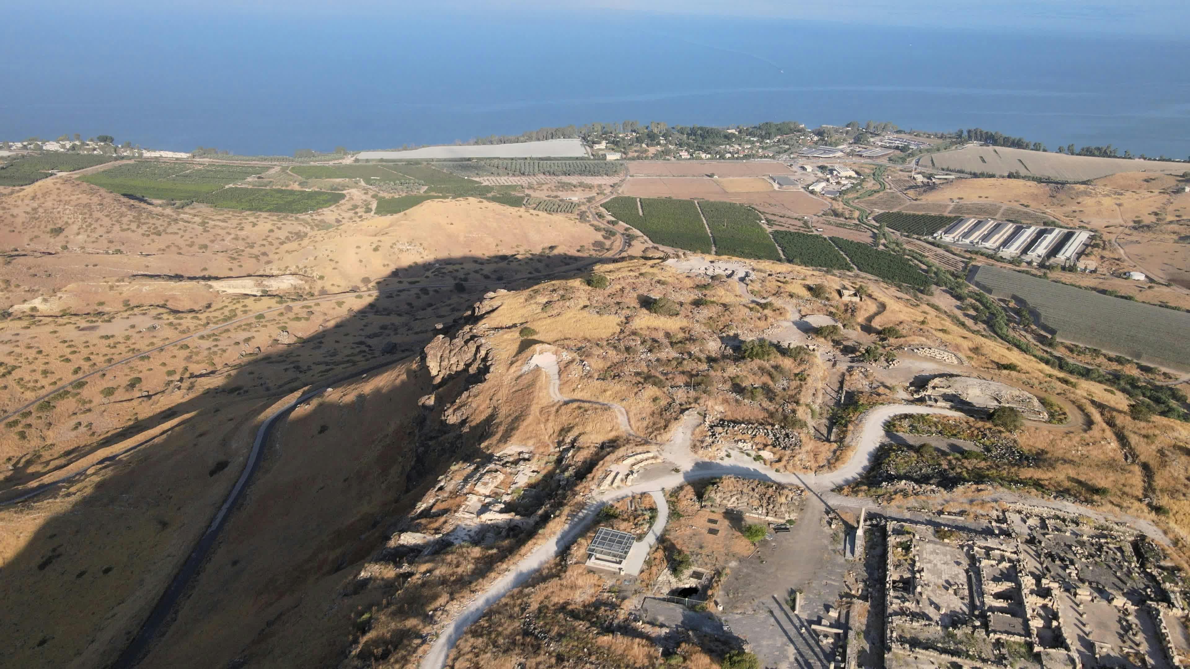 Stunning Aerial View of Ancient Golan Heights Free Stock Video Footage ...