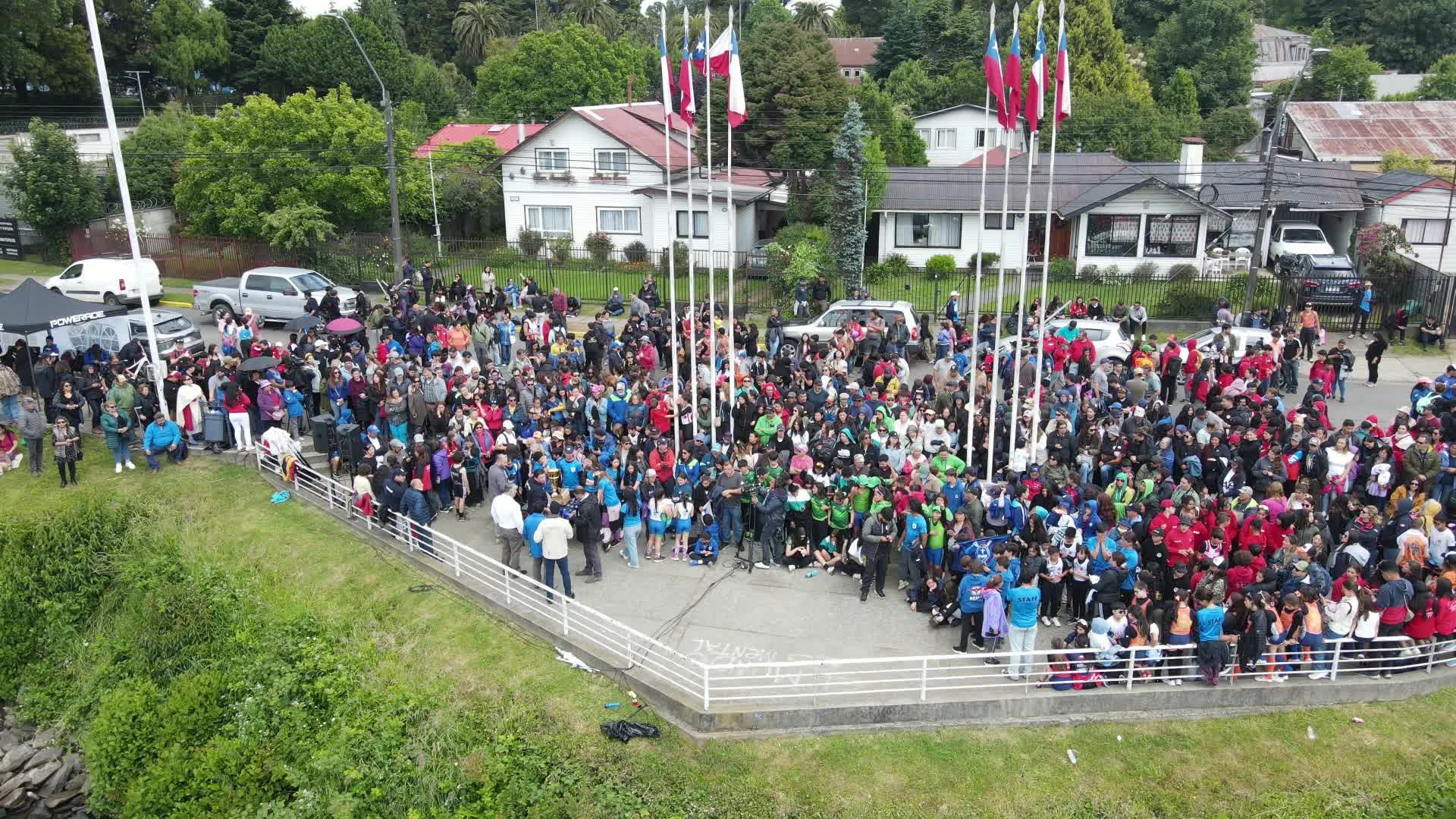 Large Outdoor Gathering with National Flags Free Stock Video Footage ...