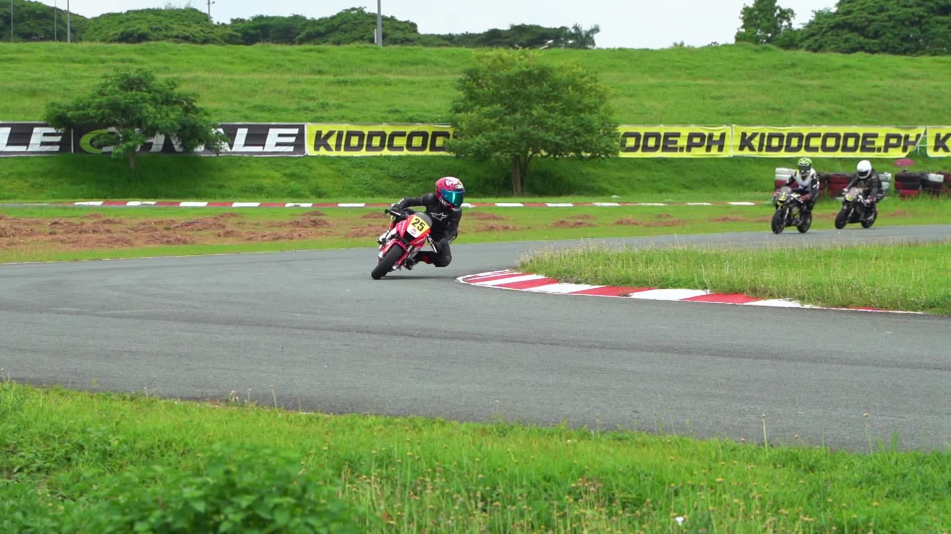 Exciting Motorcycle Race on Curved Track Free Stock Video Footage ...
