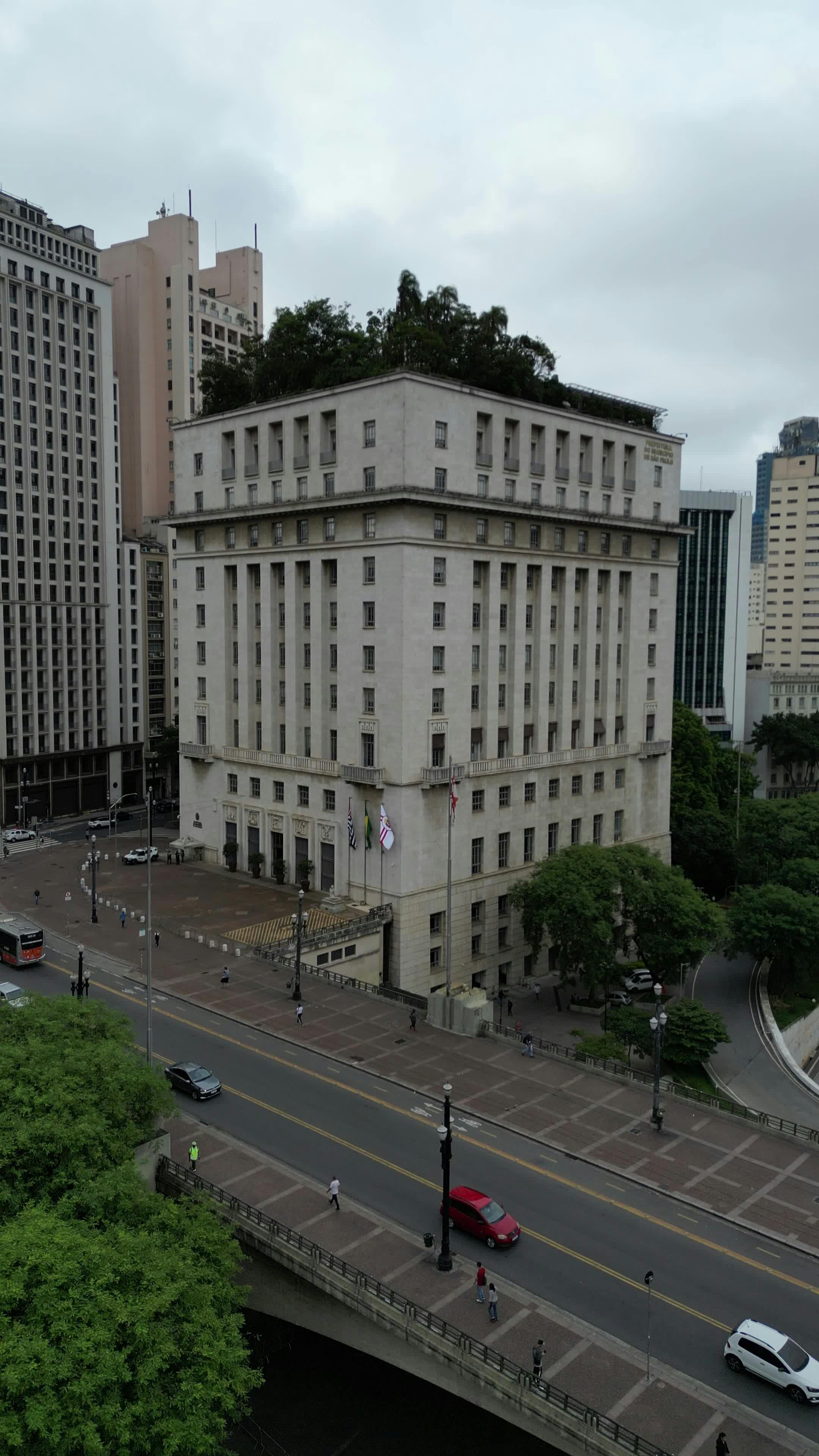 Aerial View of Viaduto do Chá in São Paulo Free Stock Video Footage ...