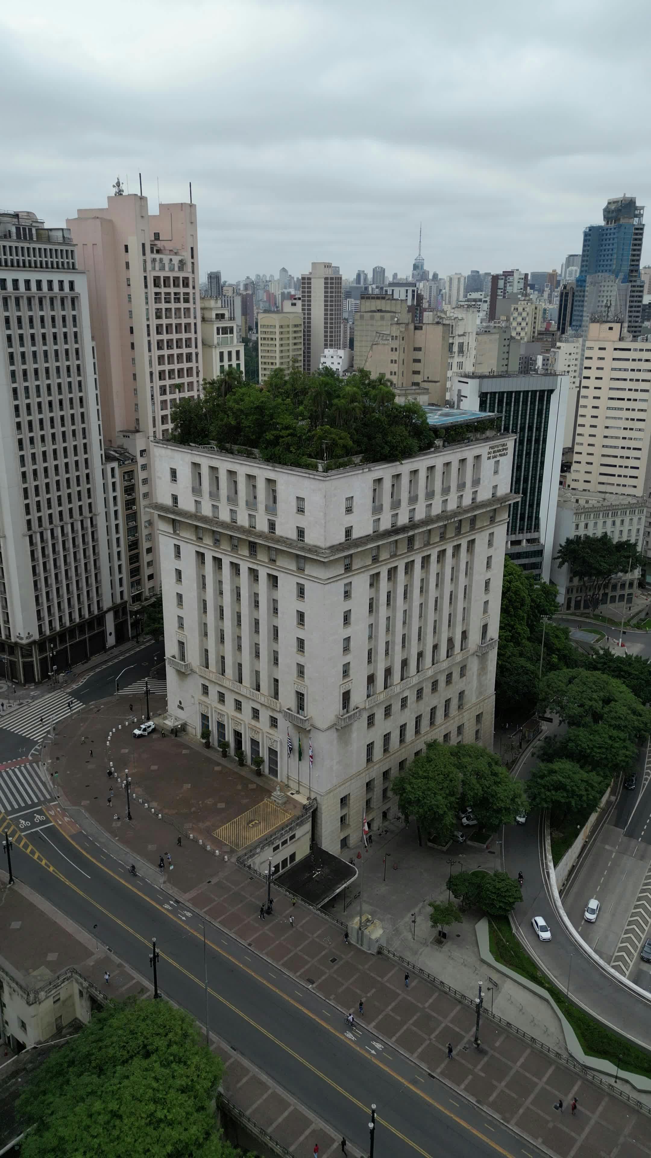 Aerial View of Viaduto do Chá in São Paulo Free Stock Video Footage ...