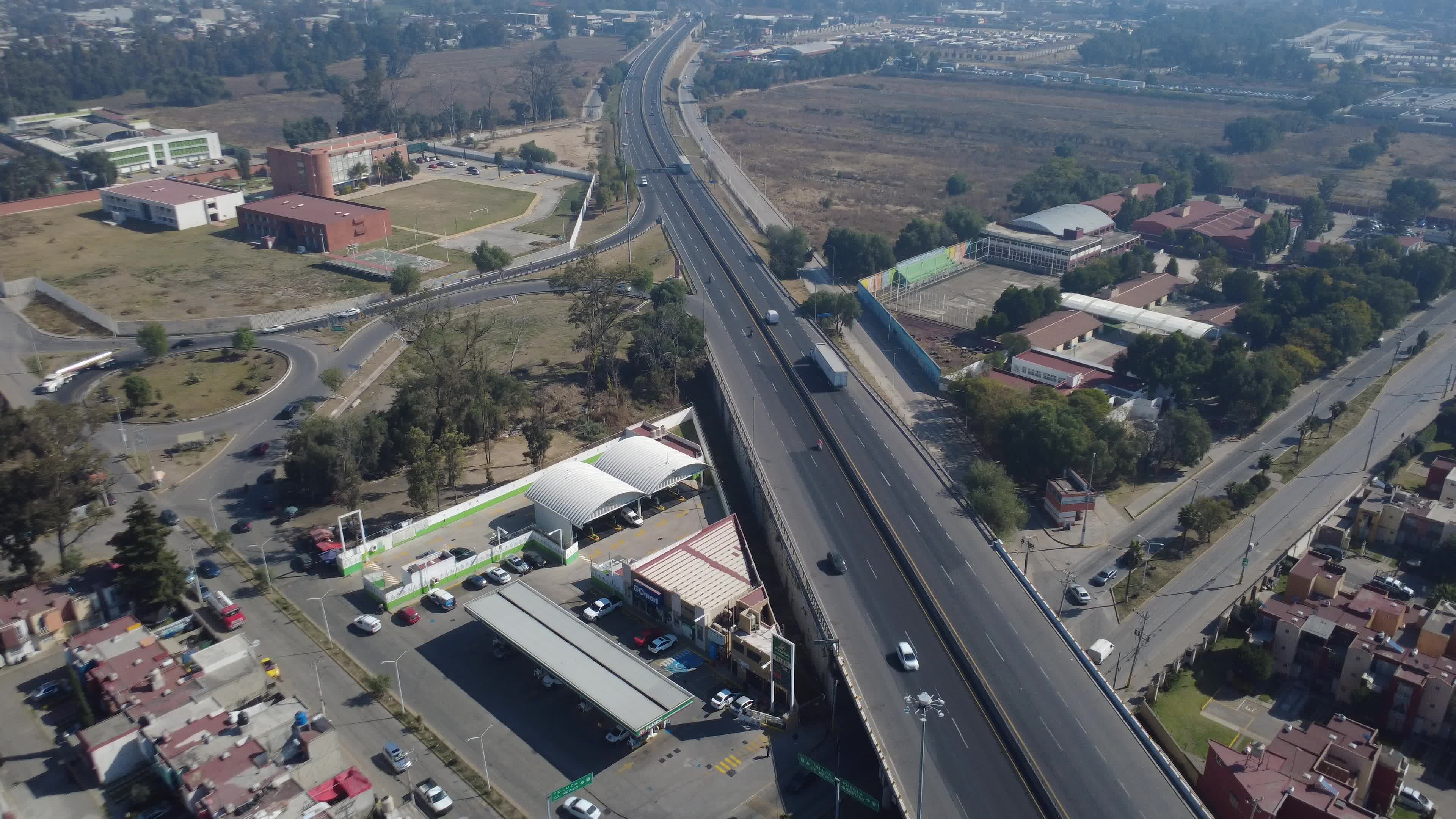 Aerial View of Busy Urban Freeway in Mexico Free Stock Video Footage ...
