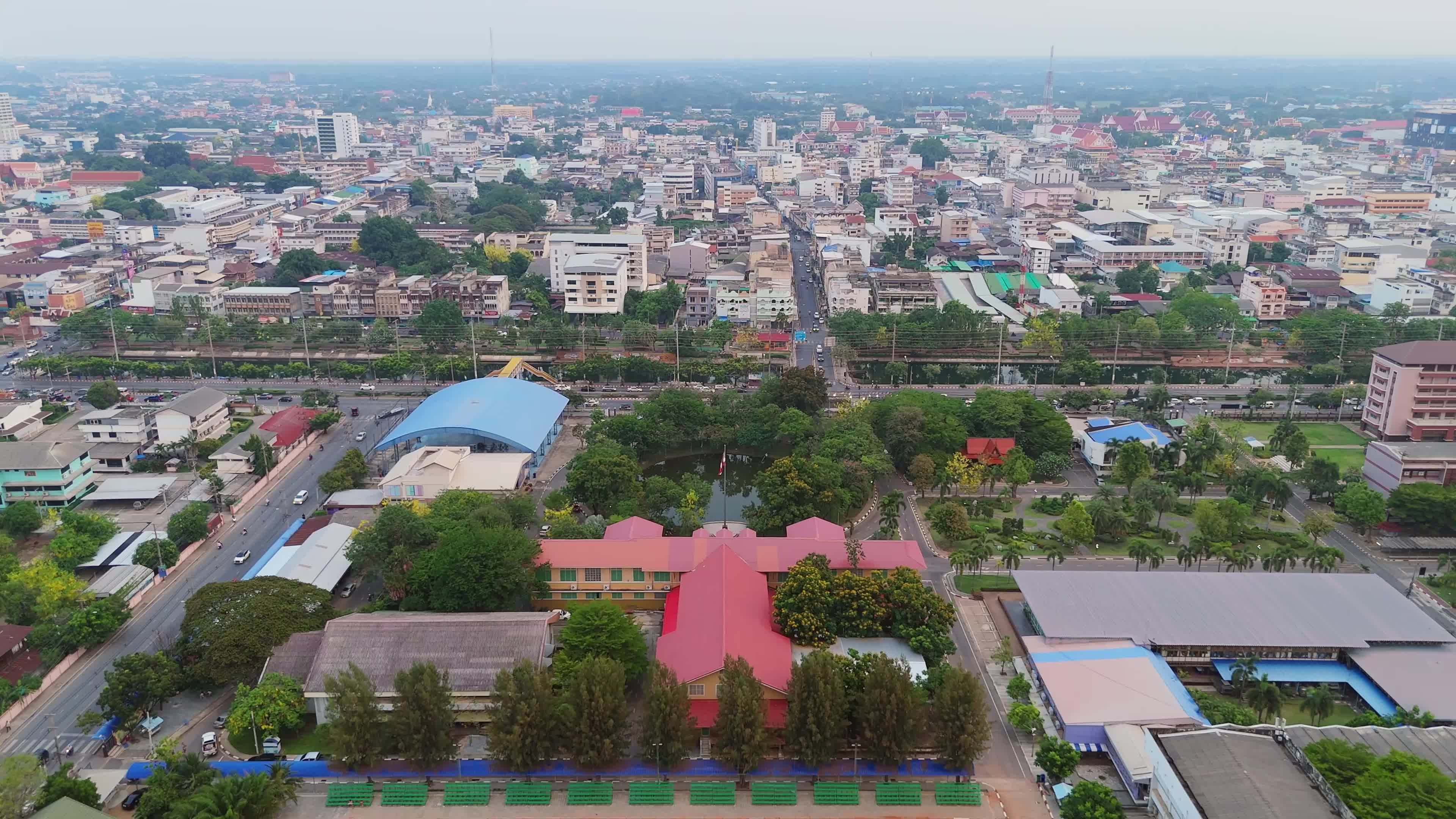 Aerial View of Mysore Palace and Cityscape Free Stock Video Footage ...
