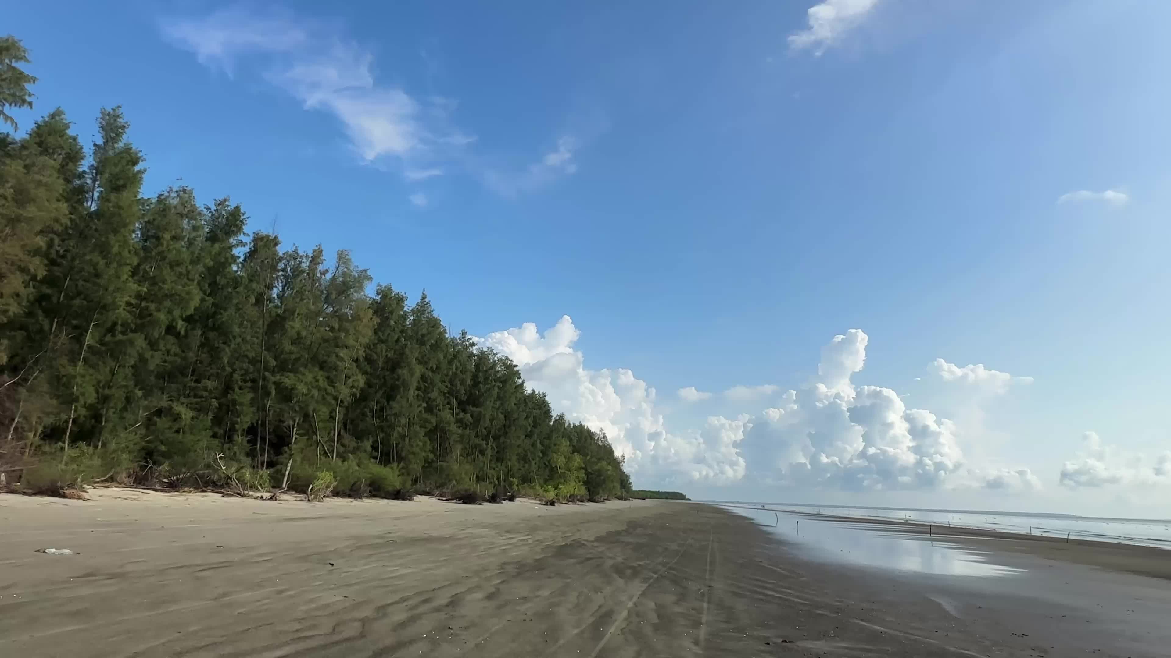 Serene Kuakata Beach Coastline at Daytime Free Stock Video Footage ...