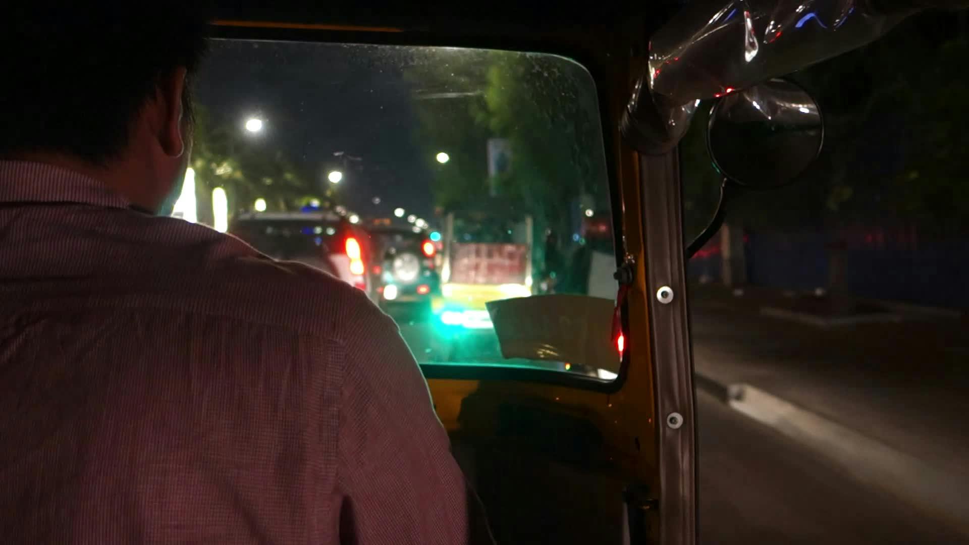 Back View of a Man Driving a Tuk Tuk Free Stock Video Footage, Royalty ...