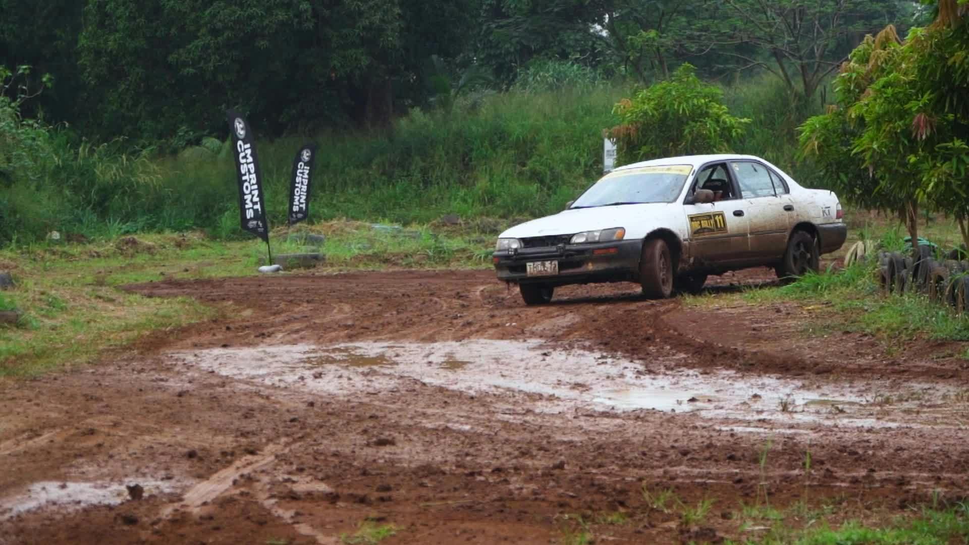 Exciting Off-road Car Rally on Muddy Track Free Stock Video Footage ...