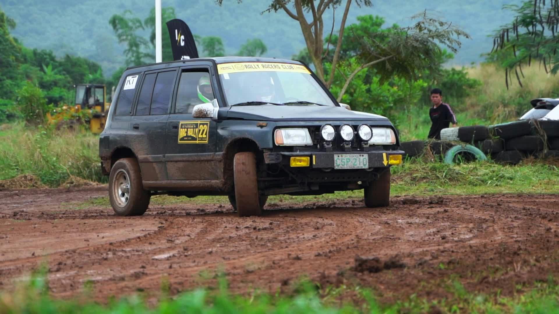 Off-road Rally Car Racing on Muddy Track Free Stock Video Footage ...