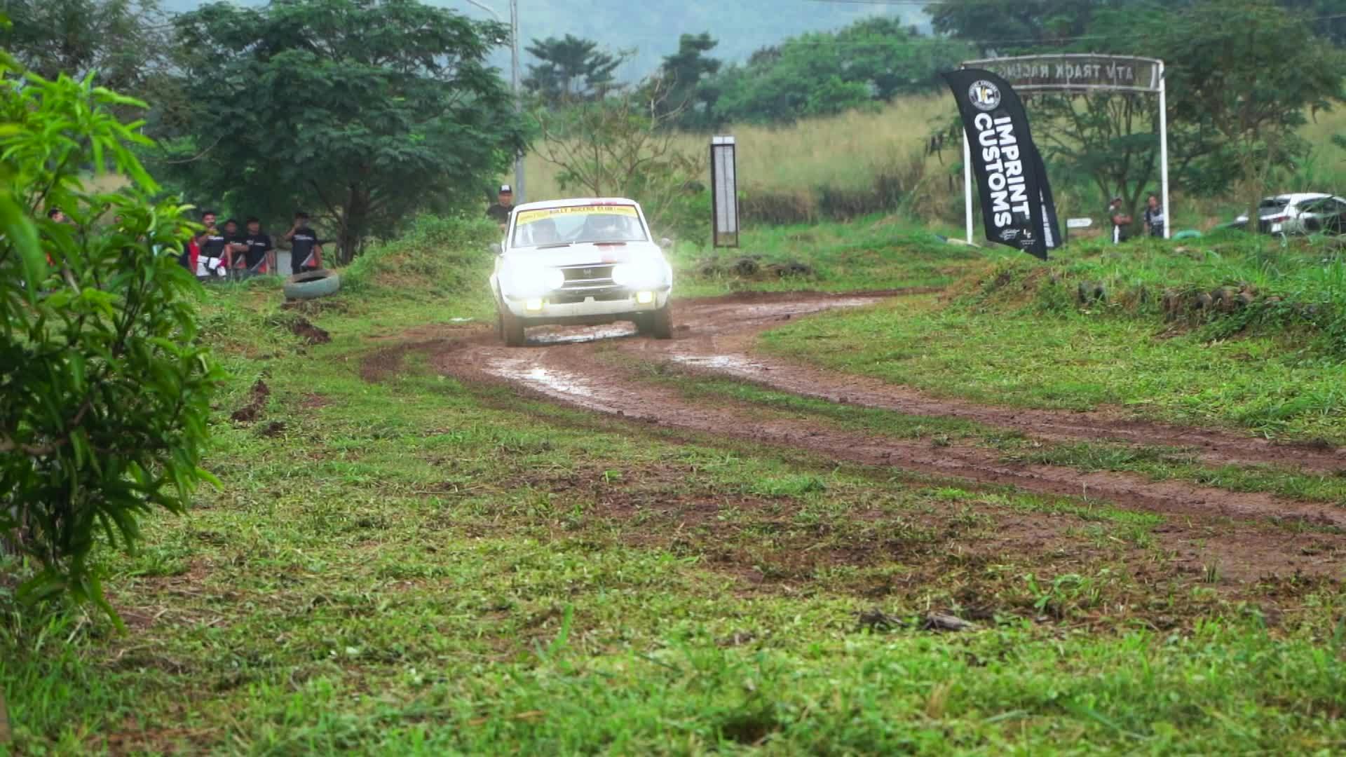 Exciting Off-Road Rally Car Race on Muddy Track Free Stock Video ...