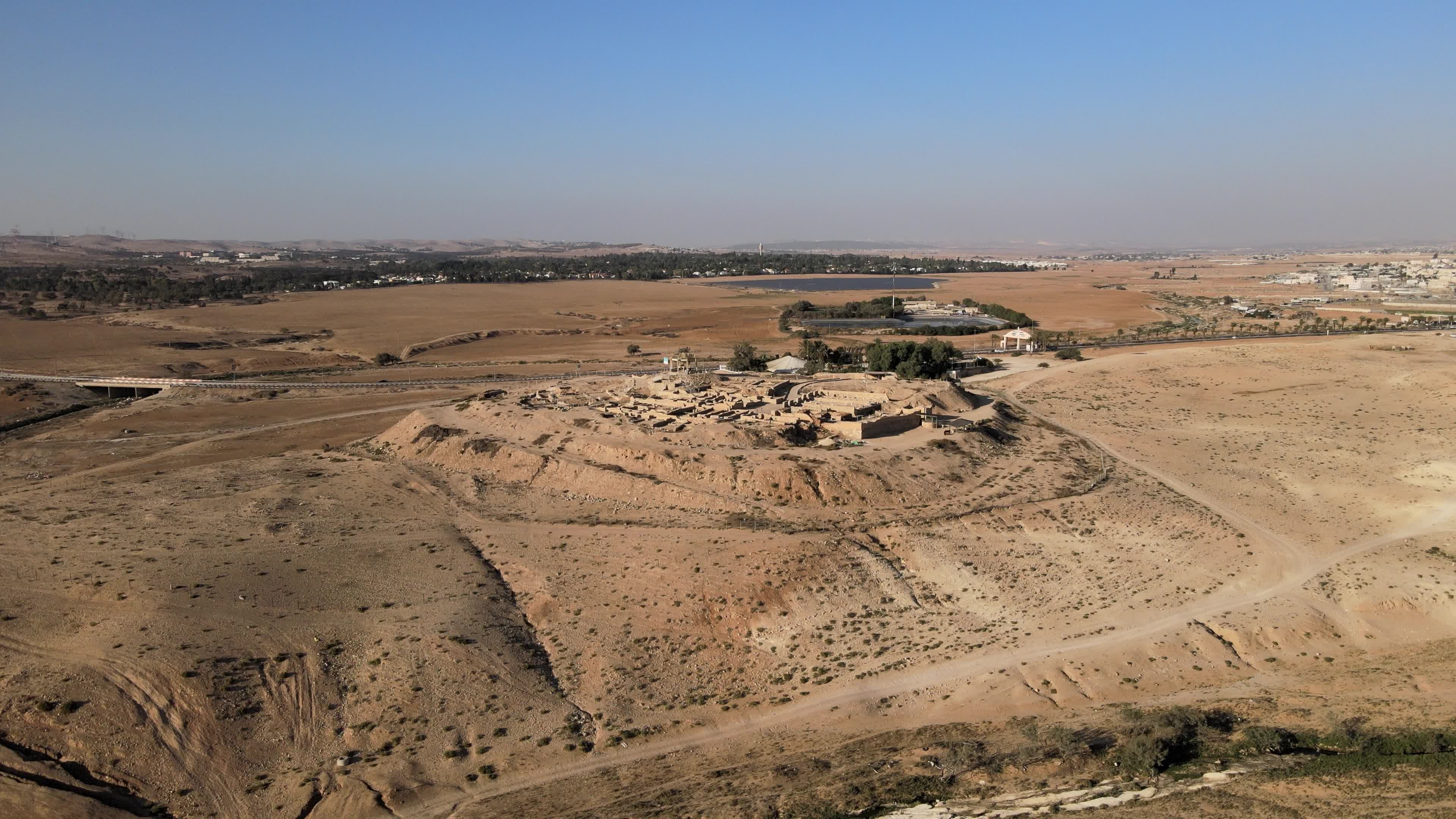 Aerial View of Ancient Desert Ruins Free Stock Video Footage, Royalty ...